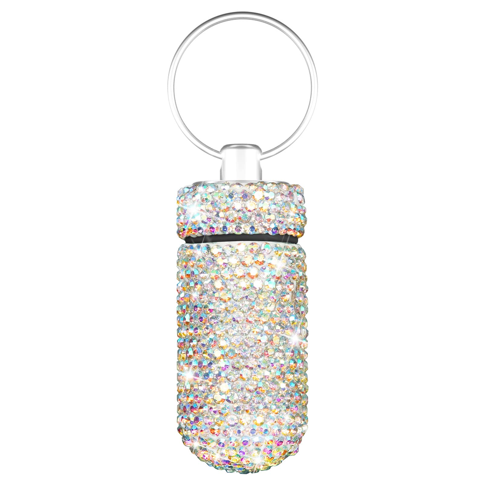 Rhinestone Pill Box 2 Pieces Bling Pill Case Pill Container Rhinestone
