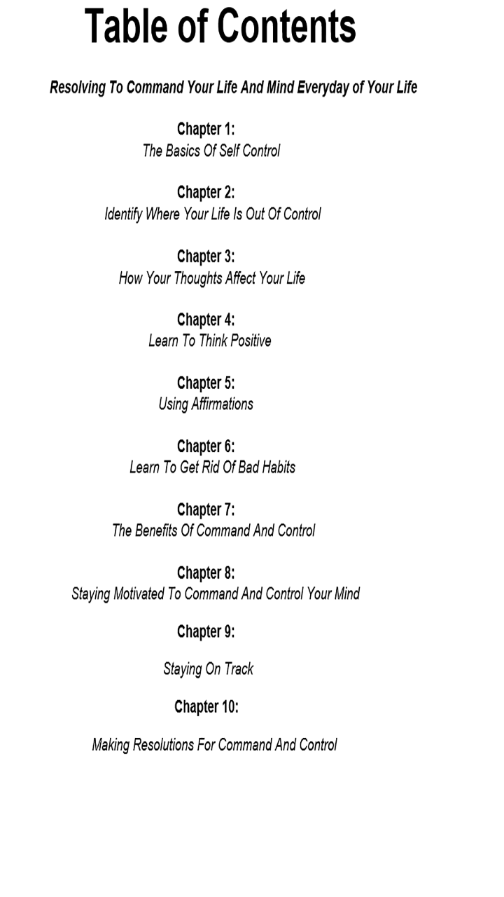 Command And Control : Resolving To Command Your Life And Mind Everyday ...