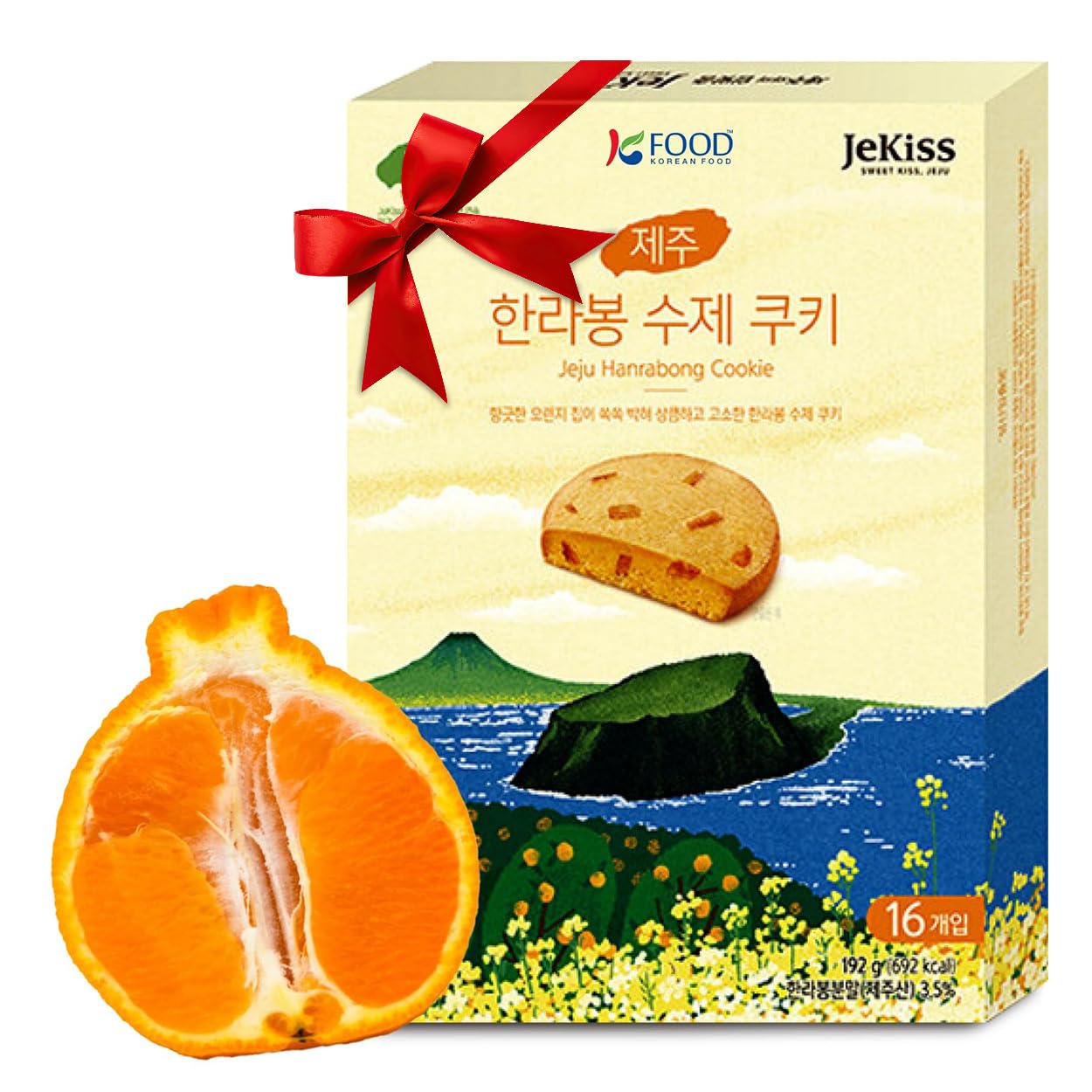 Amazon.com: Korean Food JEKISS Jeju Island Hallabong Cookies (6.77oz ...