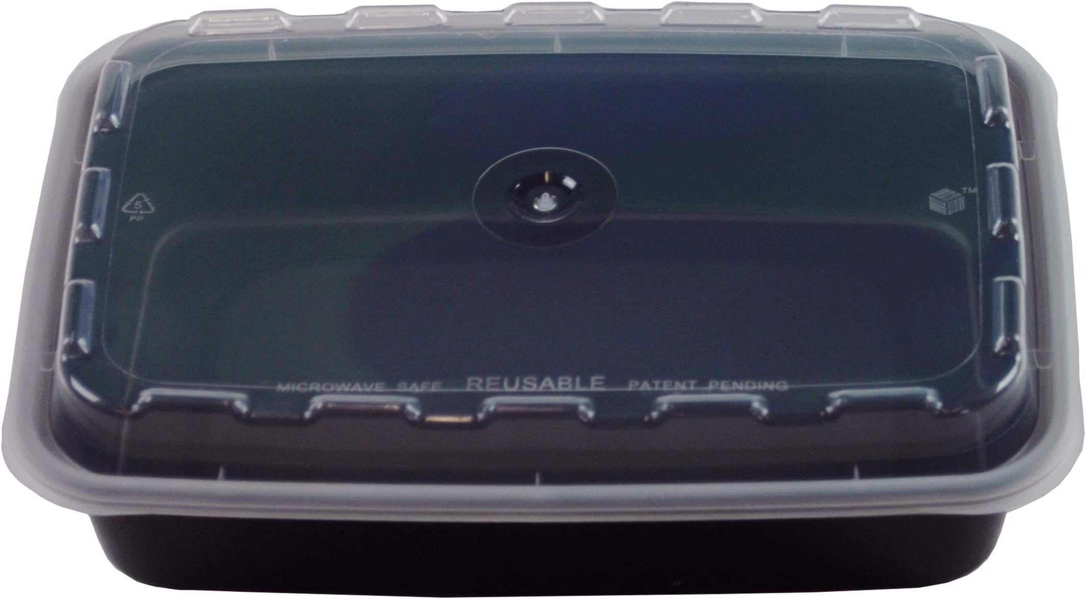 Amazon.com: Cubeware Rectangular Black Reusable Plastic Microwavable ...