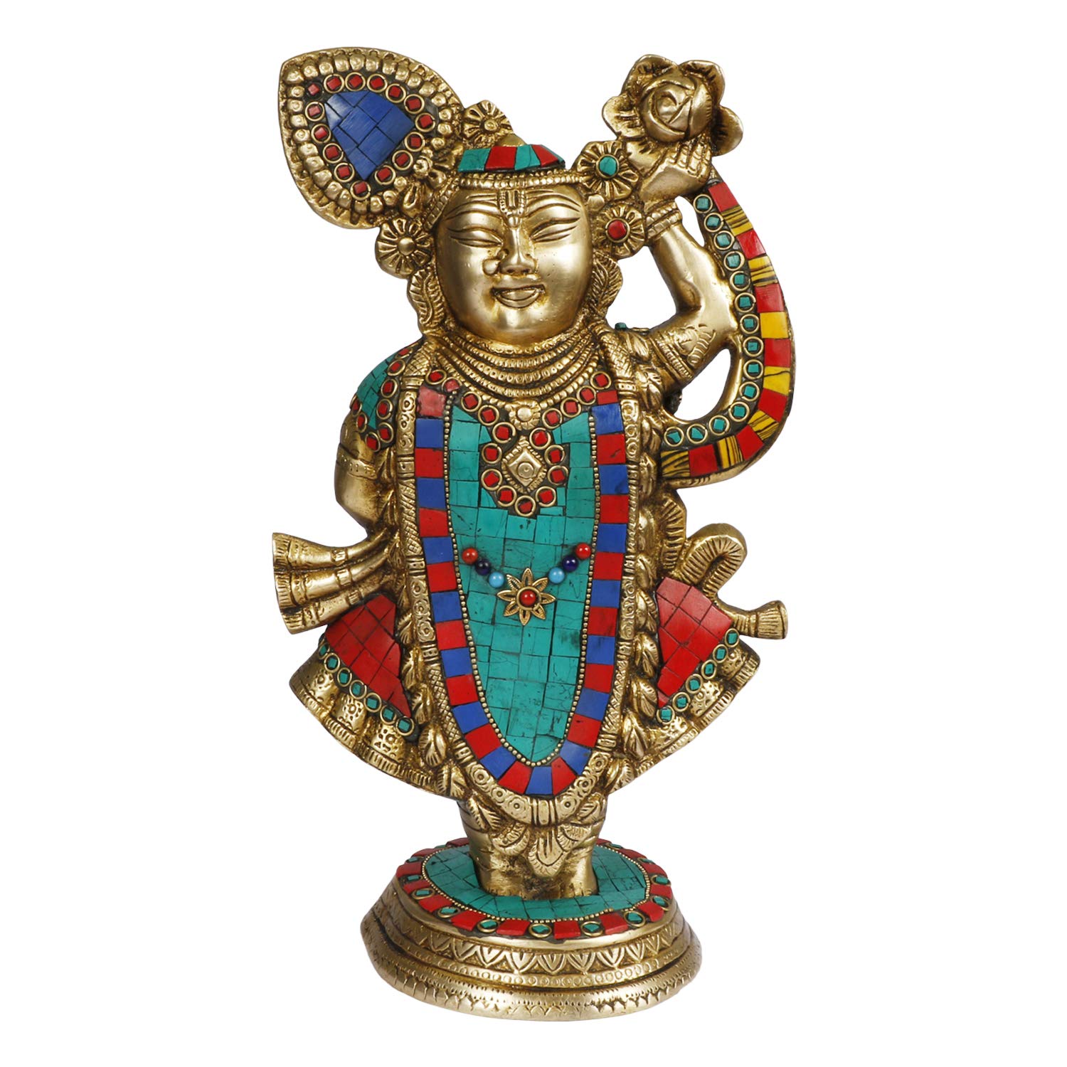 Buy Kartique Brass Dwarkadhish Bhagwan Lord Shrinath Ji Krishna Idol ...