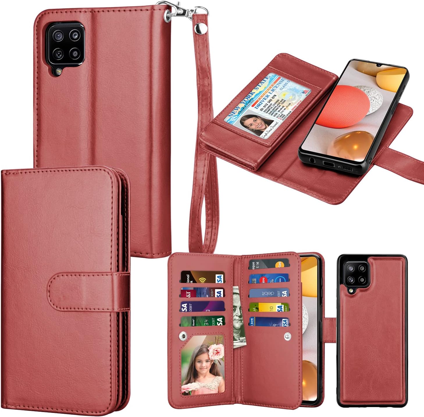 Amazon.com: Furiet Wallet Case for Samsung Galaxy A42 5G Leather Flip ...