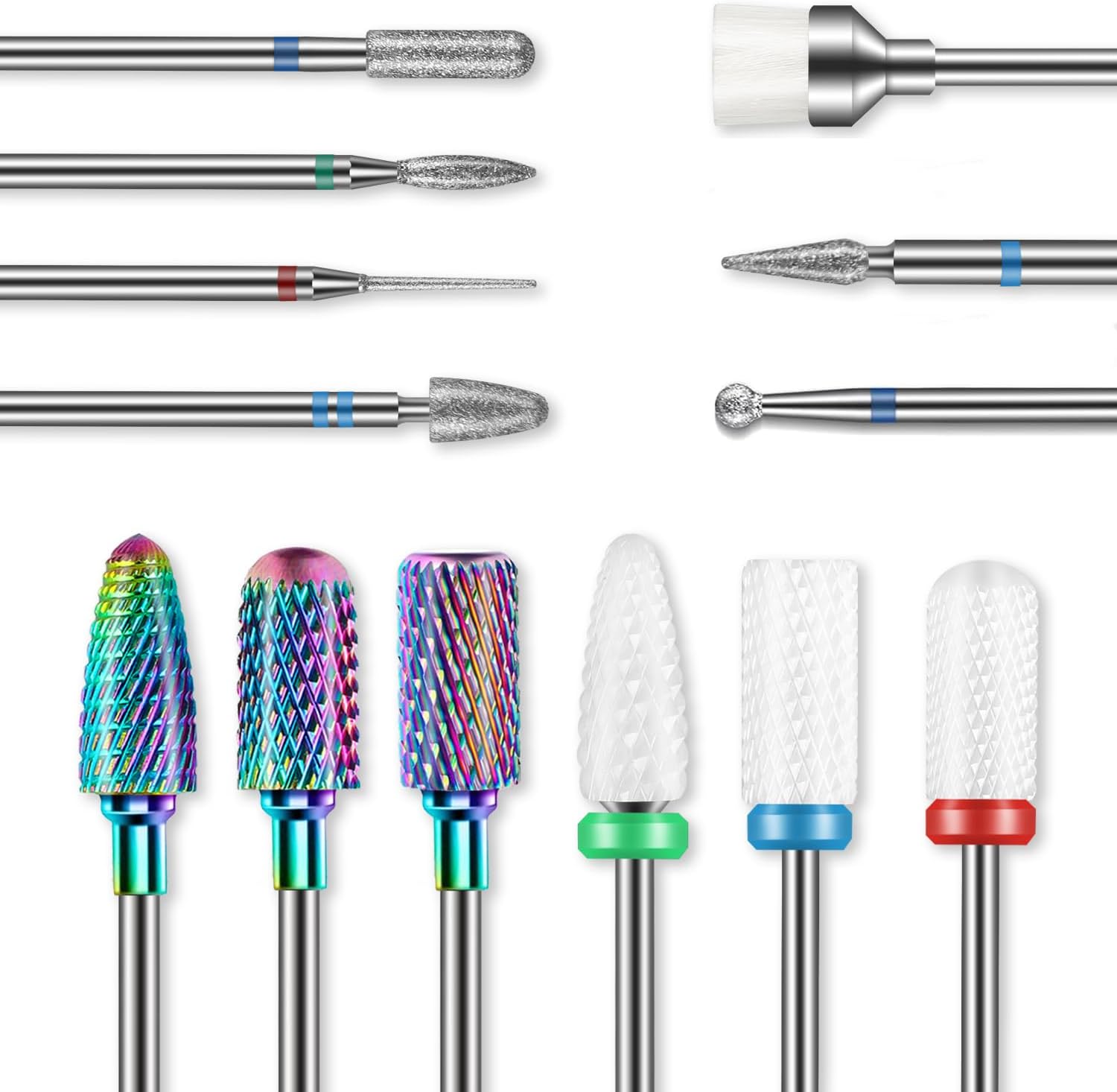Amazon.com: 13PCS Nail Drill Bits Set, 3/32” Professional Drill Bits ...