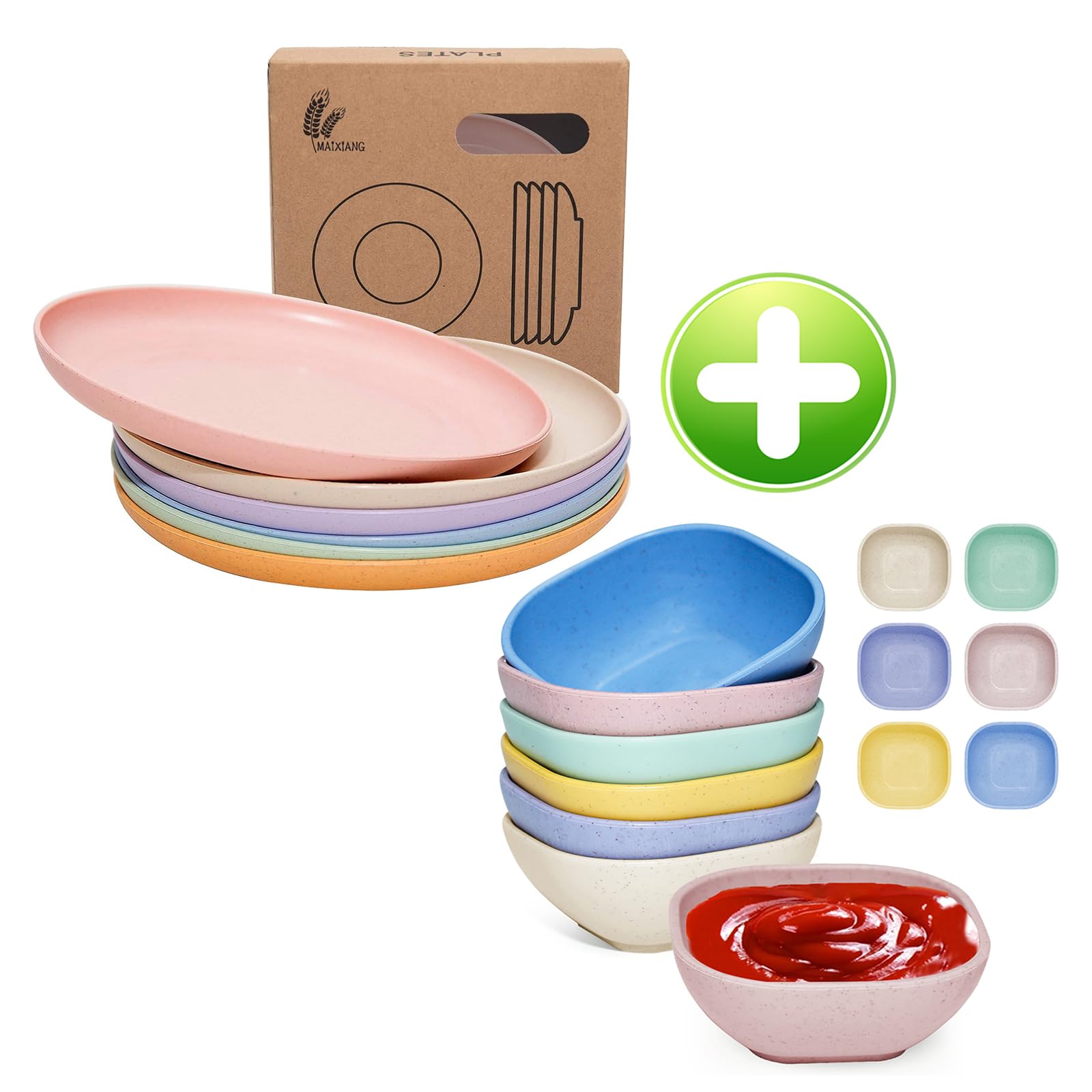Amazon.com | SHECIPIN Small Plastic Dish Set: Dinner Plates