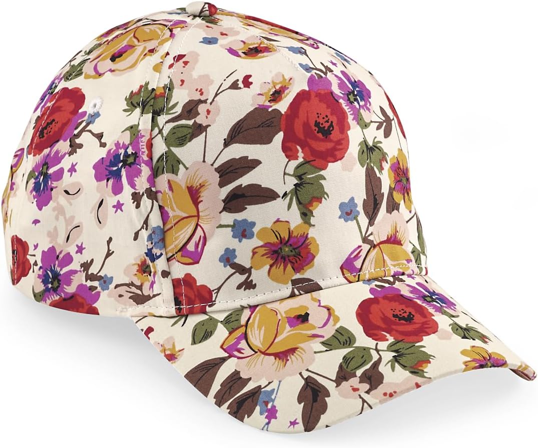Floral Baseball Cap for Women, Flower Print Summer Garden Hat ...