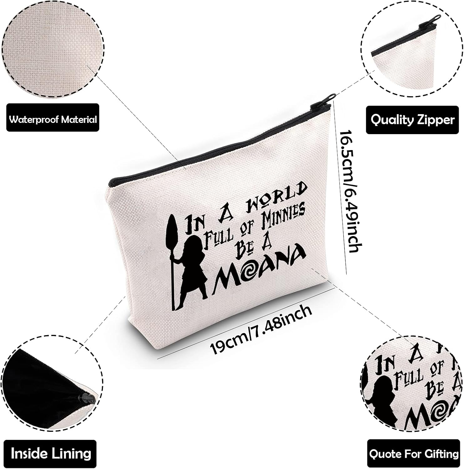 Canvas Shoulder Bag Moana Era Tote Bag - Polynesian Princess Design ...