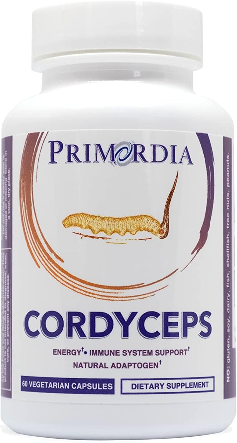 Primordia Cordyceps Mushroom Capsules, 500mg, 60 Count, Pure Cordyceps ...