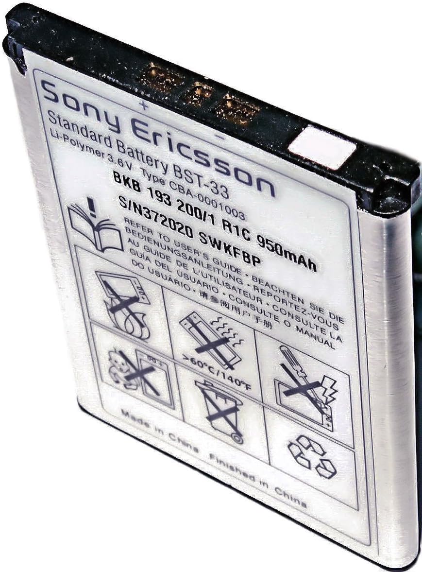 SONY ERICSSON BST-33 1000 mAh Lithium-ion Battery for Sony Ericsson ...