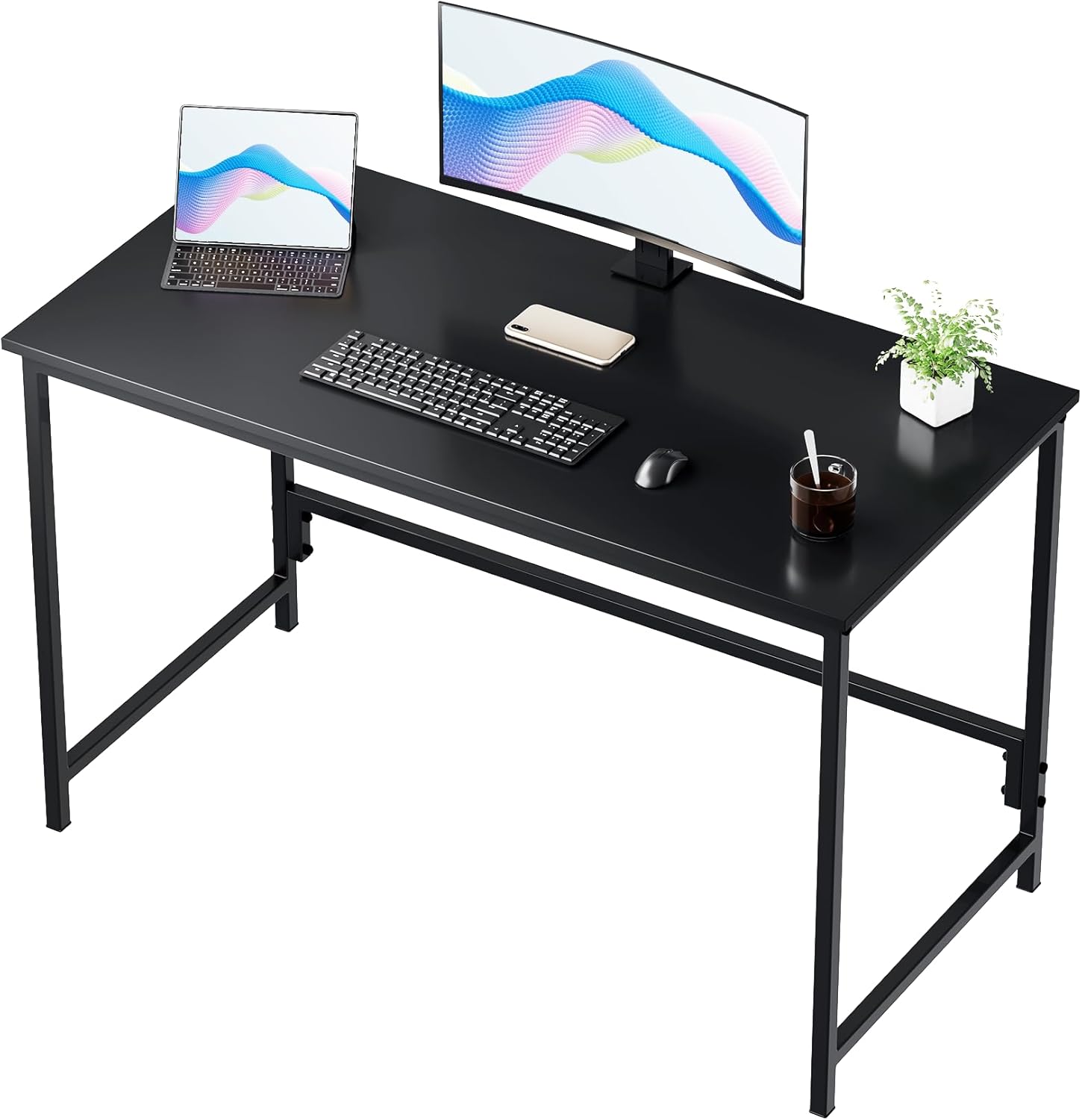 HLDIRECT 40 Inch Computer Desk for Small Spaces, Home Office Desk for ...