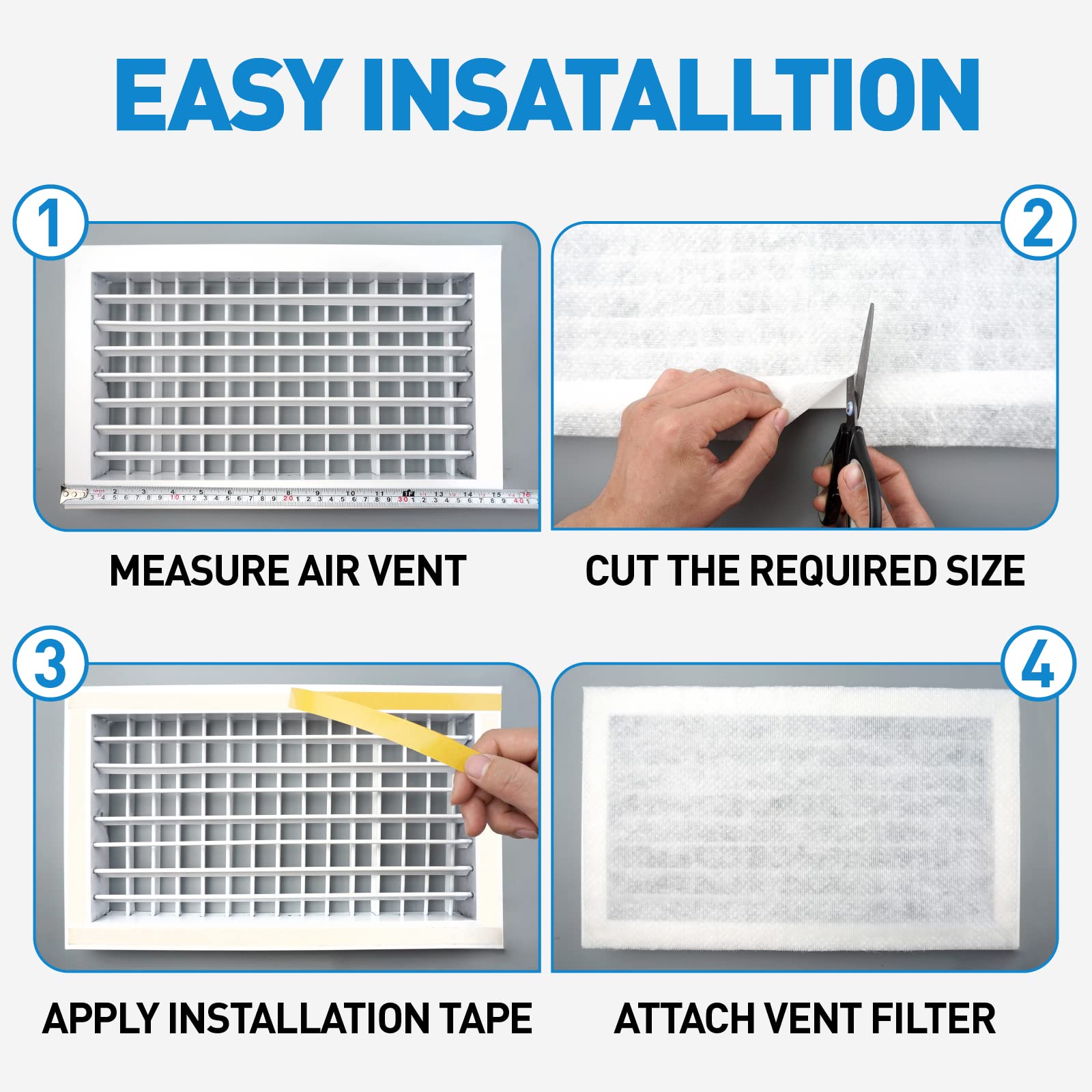 Snapklik.com : Air Vent Filters Kit, 2 Pieces 19 X 59 Air Vent Filters ...