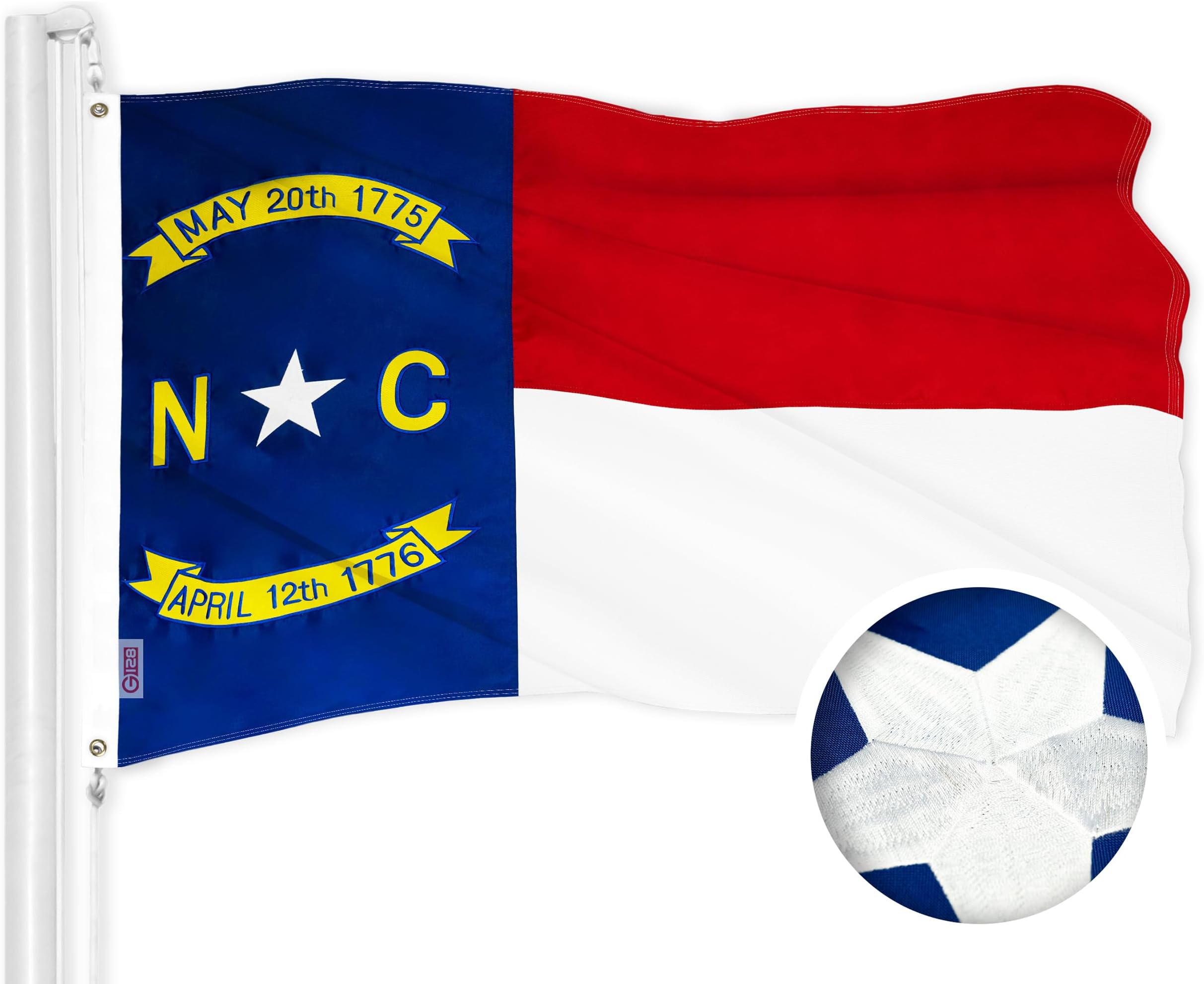 Amazon.com : North Carolina State Flag Double Sided 3x5 Outdoor- Heavy ...