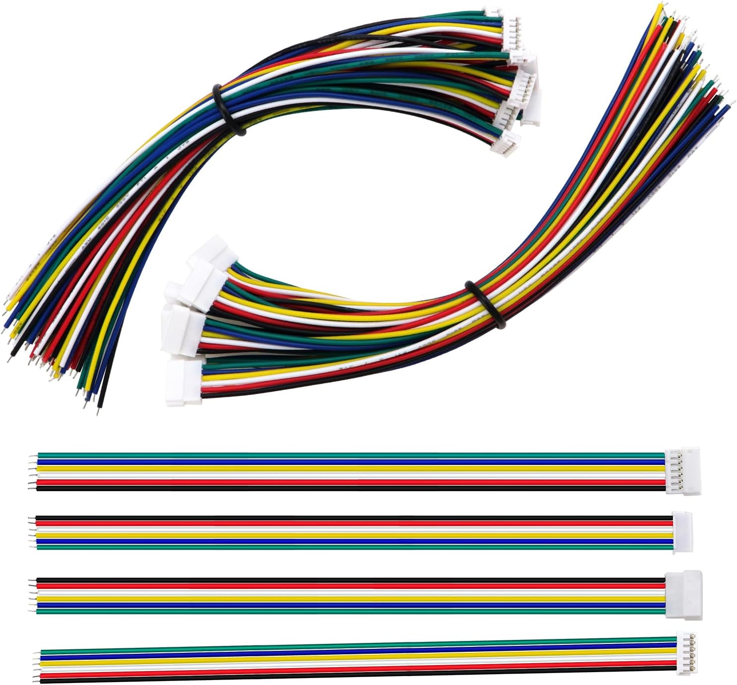 Lyeteung 10 Pairs Mini Micro JST-ZH 1.5 Plug Connector, JST 6 Pin Micro Electrical Male and ...