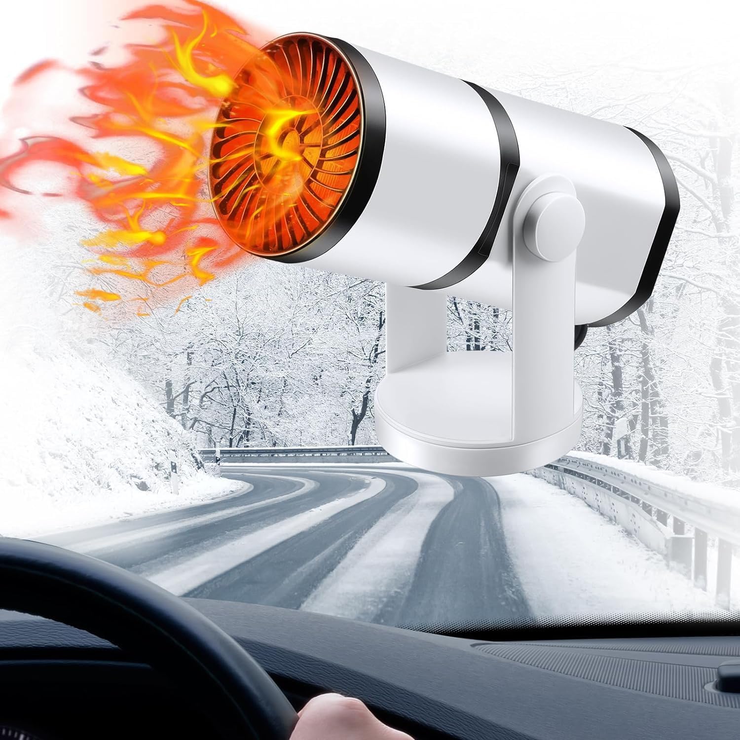 Fozuanei Riscaldatore per Auto, 2 in 1 Riscaldatore per Sbrinamento ...