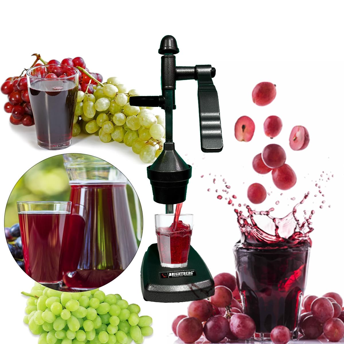 Buy BRIGHTBERG Best Aluminum 1-Minute Hand Press Juicer Machine for ...