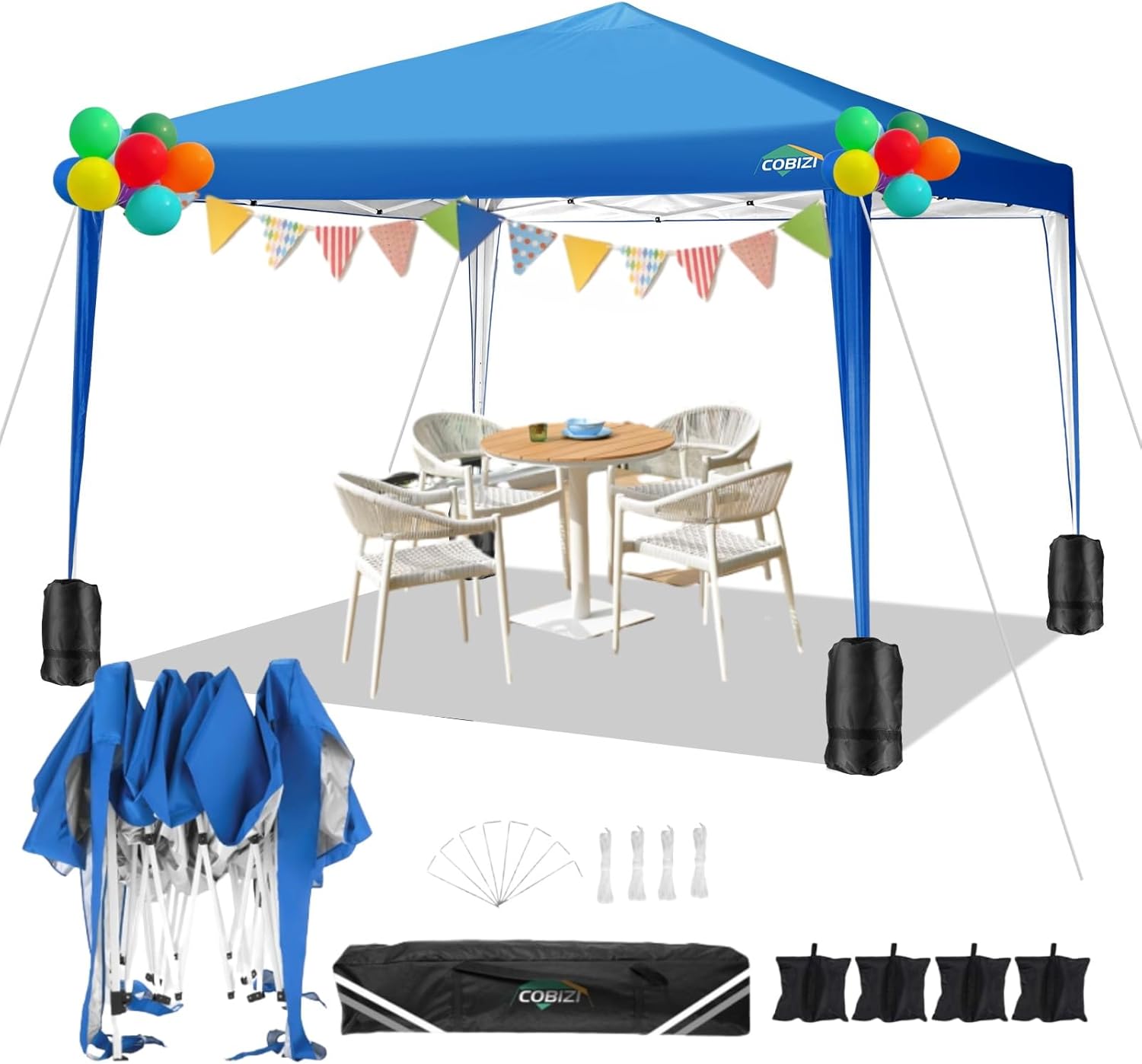 Amazon.com : COBIZI 3x3 Folding Gazebo 3x3 Folding Gazebo 3x3 Garden ...