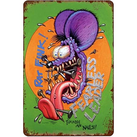 Amazon.com: UJM Rat Fink Metal Signs Vintage Wall Decor for Home ...