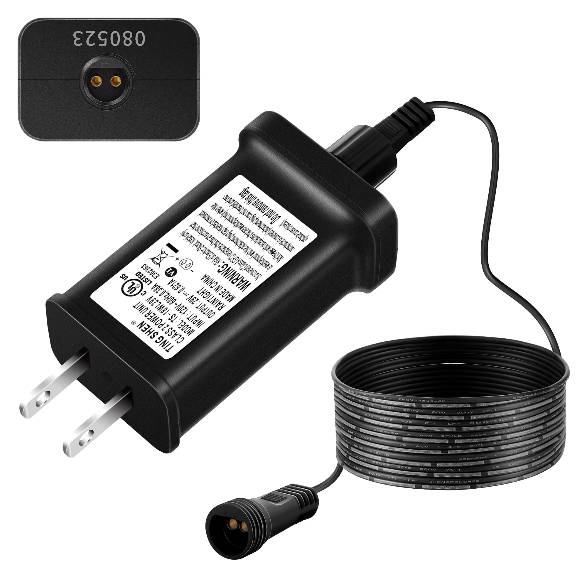 Meonum 29V Class 2 LED Power Supply with 3 Meters 2 Pin Extension Cable ...