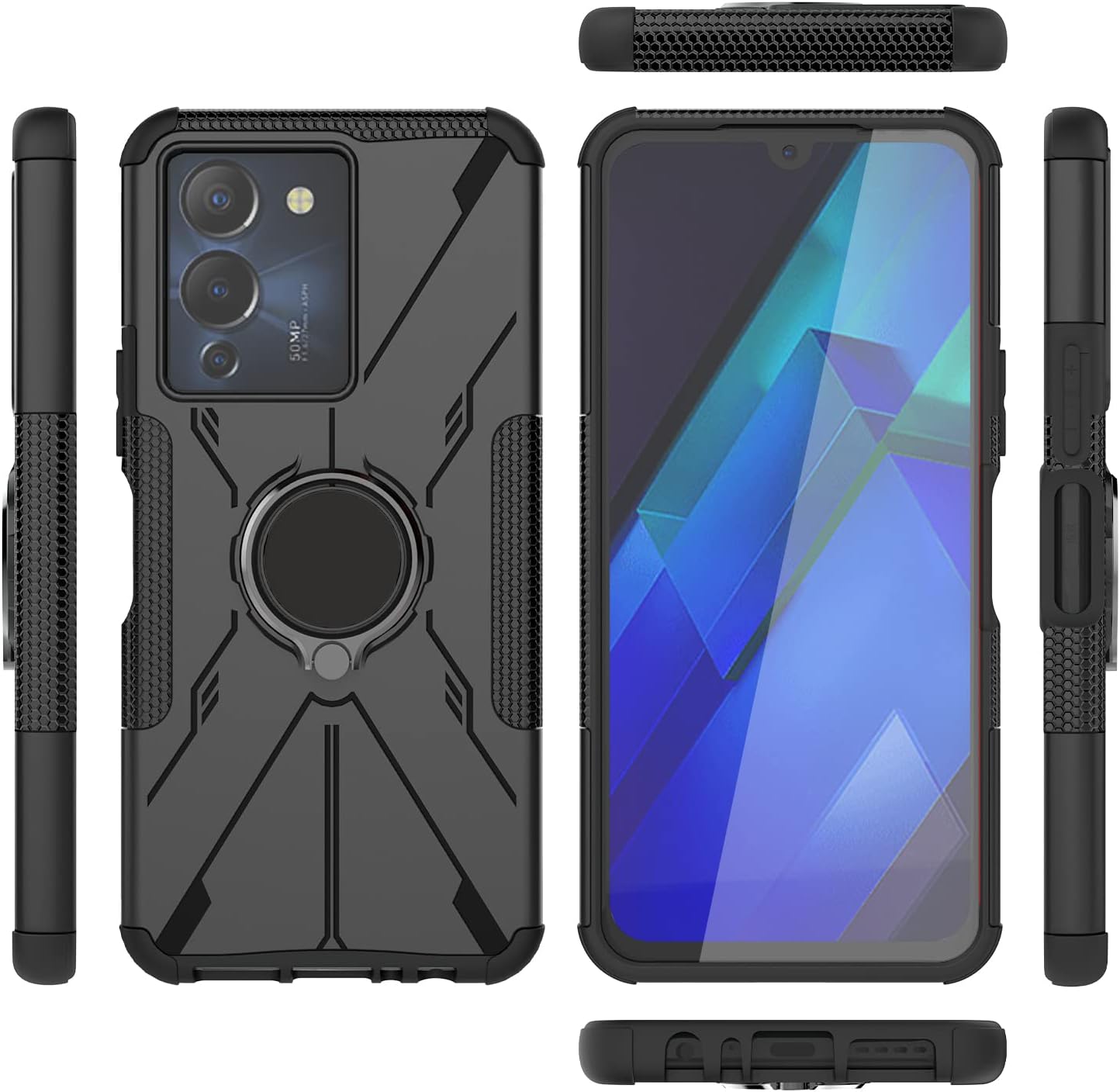 Amazon.com: Kukoufey Case for Infinix Note 12 Turbo Case Cover,360 ...