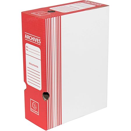 [Pack of 4] Cardboard A4 Transfer Box Files (Red) : Amazon.co.uk ...