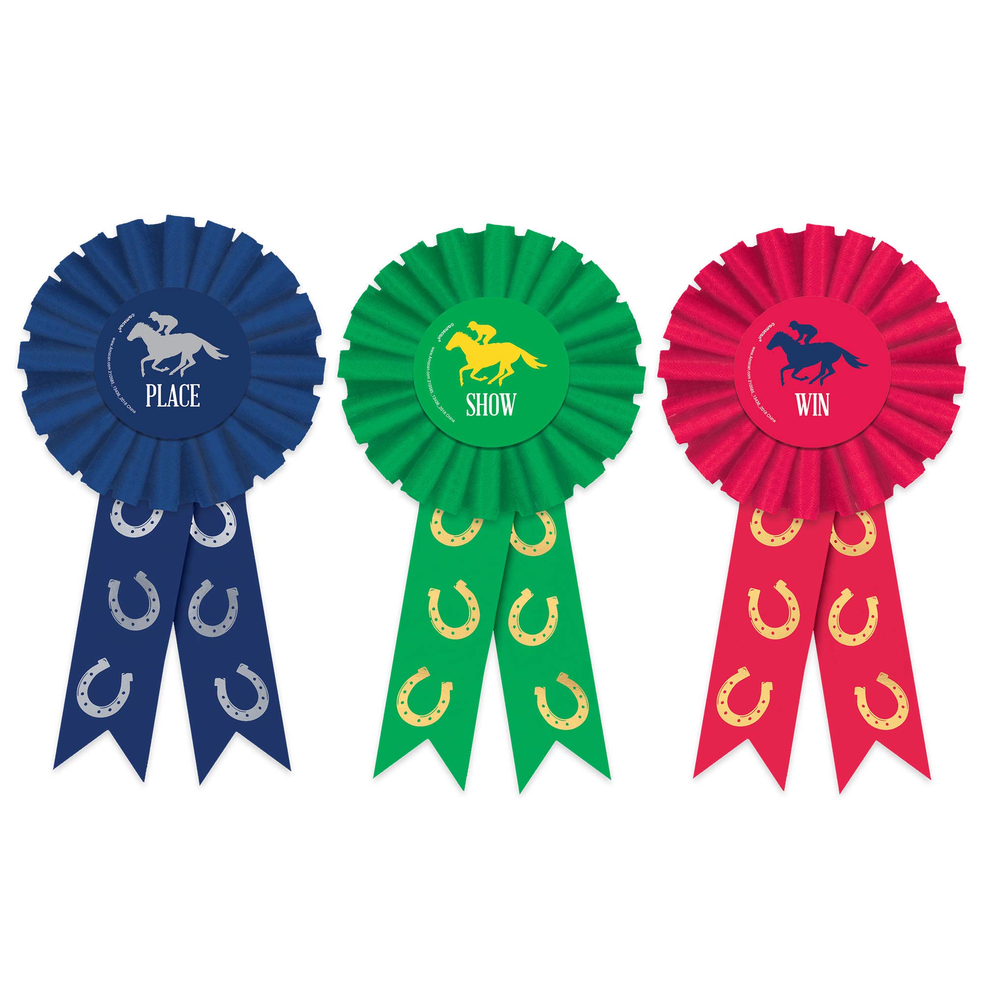 Amazon.com: Horse Race Award Ribbons - 3" x 5.8" (Pack of 3) - Durable ...