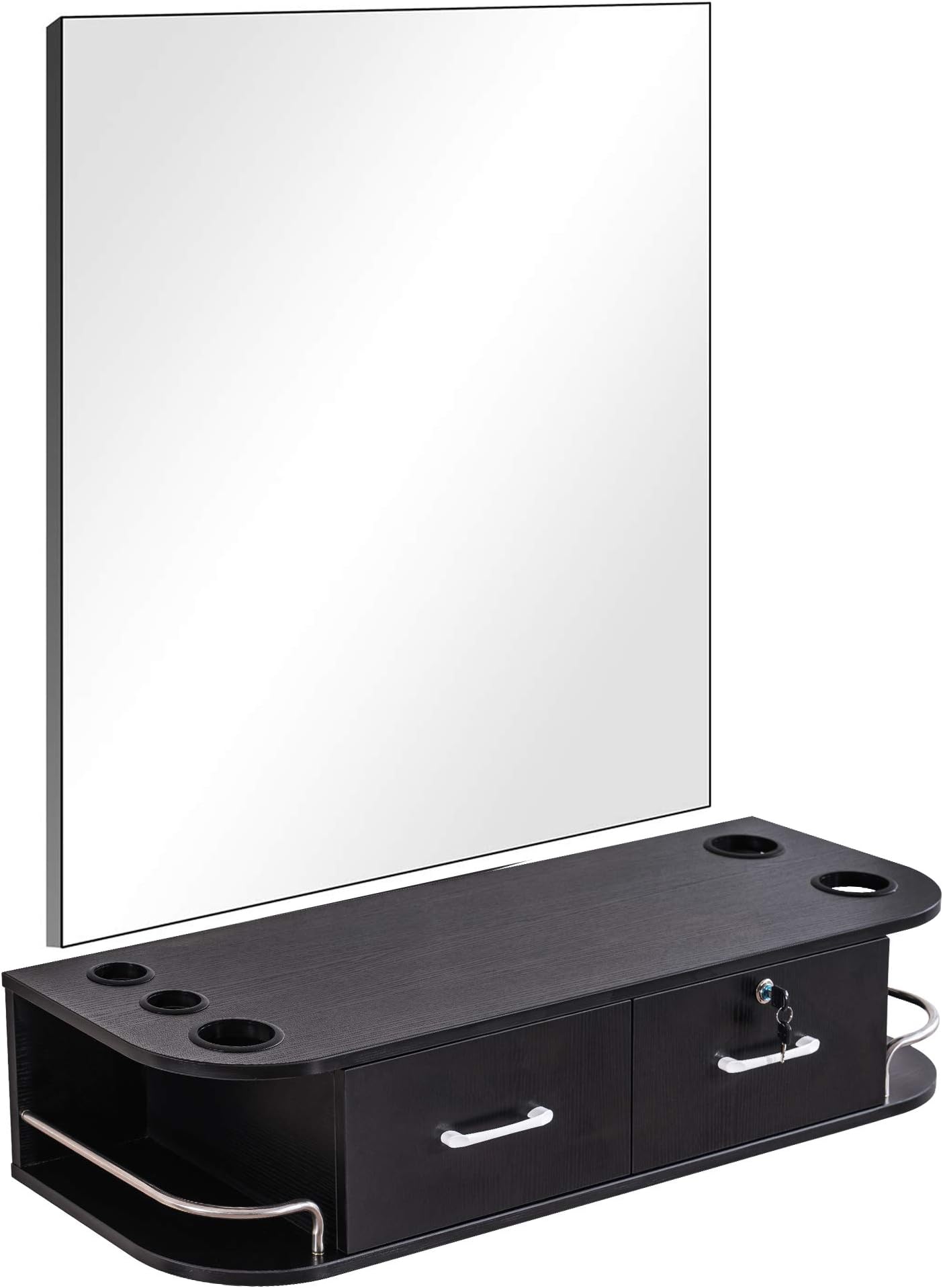 Amazon.com - RESHABLE Wall Mount Salon Barber Mirror,Salon Equipment ...