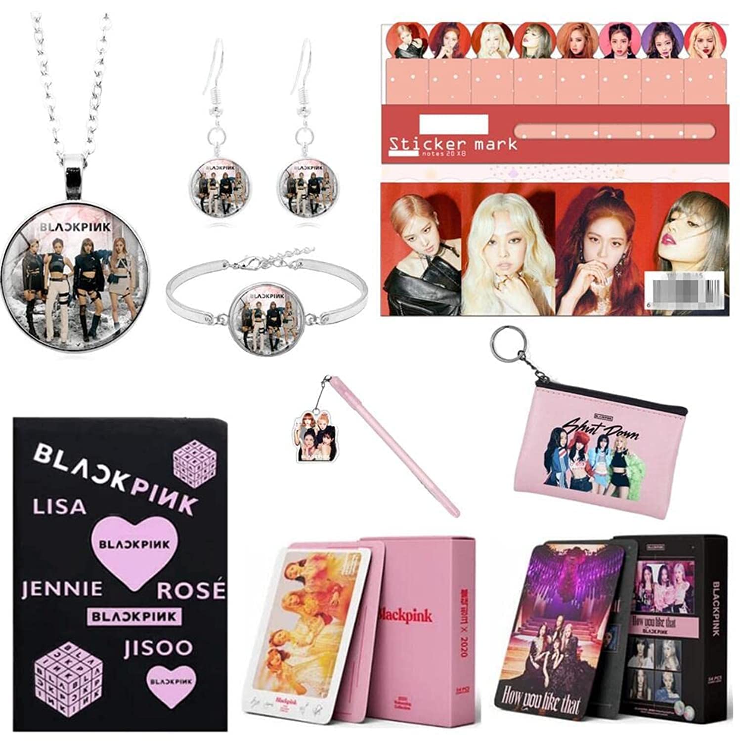 Buy Goodern Fans Merchandise Pink Gift Set, Blackpink 1 1 Pencil Case ...
