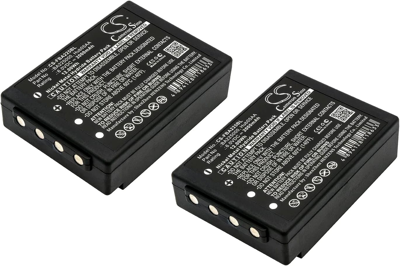 Amazon.com: KASLNOUO 2-Pack BA225000 Replacement Battery for HBC ...