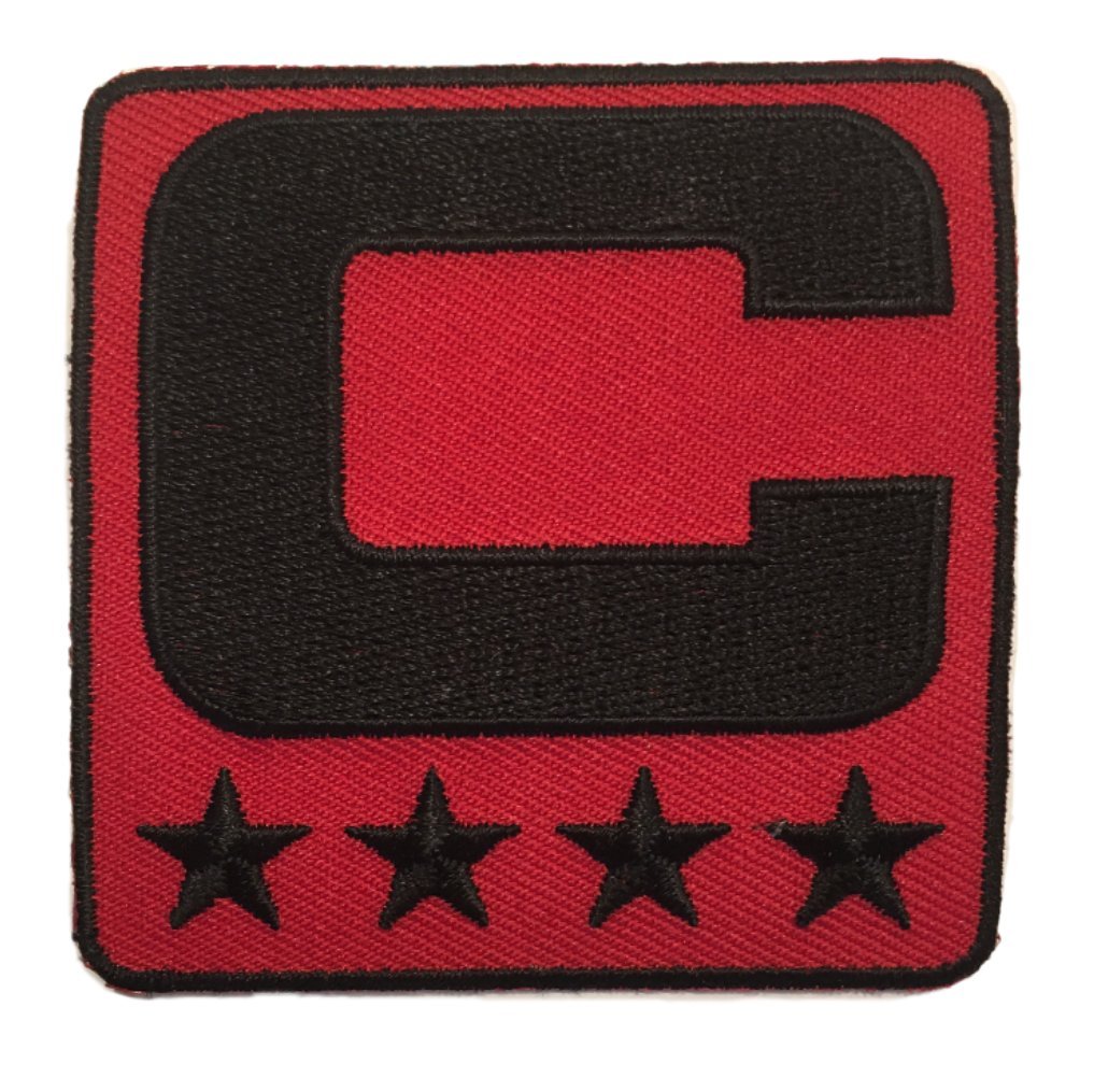 Amazon.com: Red & Black Captain C Patch Team Color Edition Iron On for ...