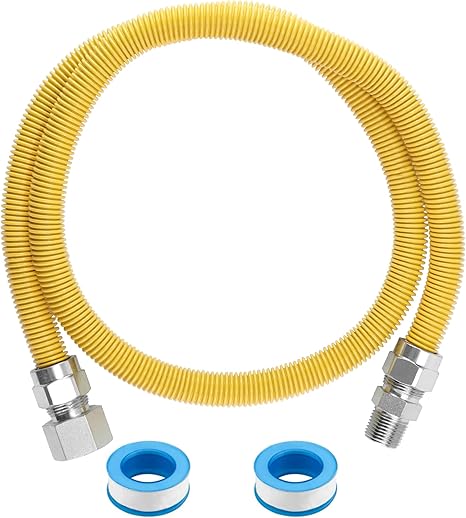 Amazon.com: 48" Flexible Gas Line Hose,Appliance Gas Line with ...