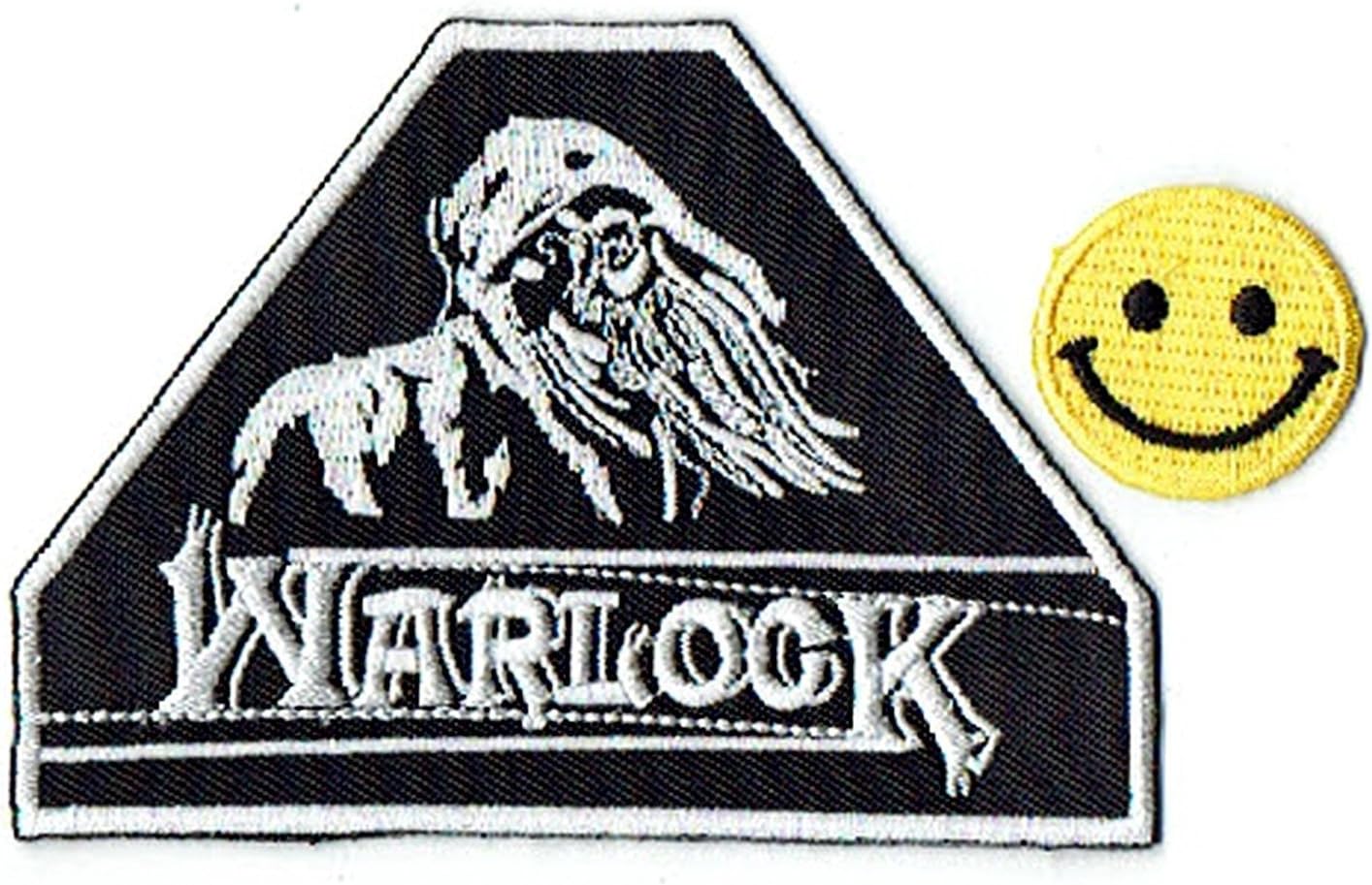Amazon.com: "WARLOCK" Applique embroidered iron on PATCHES with Yellow ...