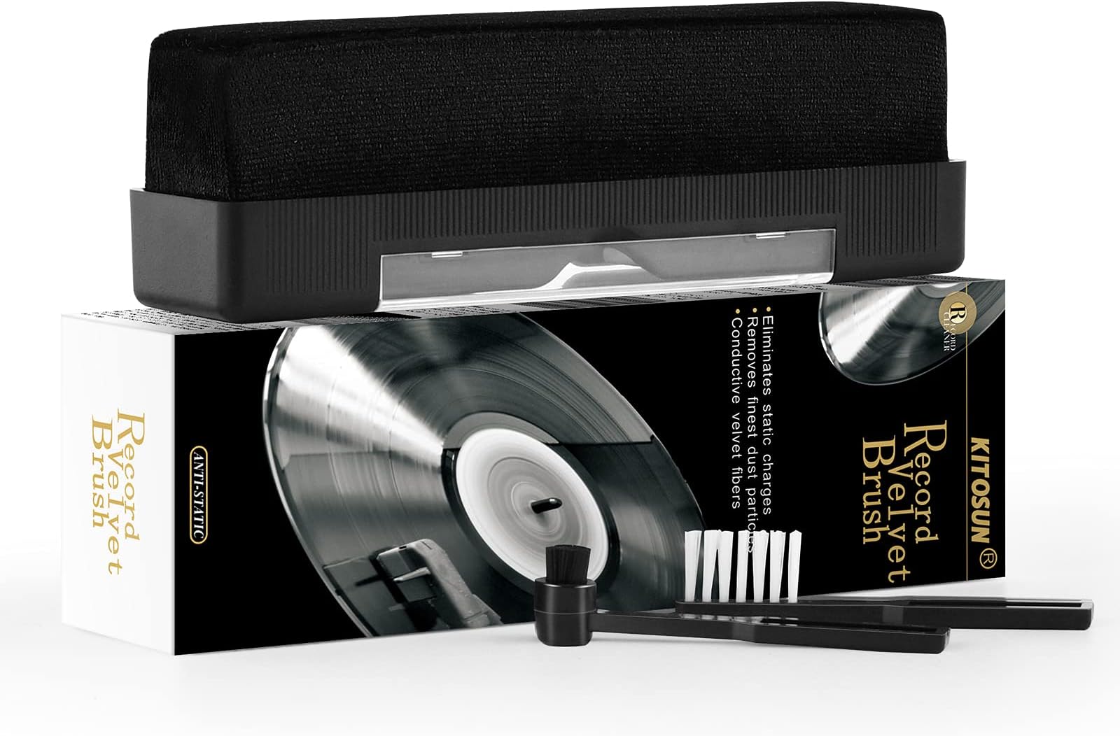 Amazon.com: Vinyl Record Cleaner Kit Anti-Static Velvet Pad with Small ...