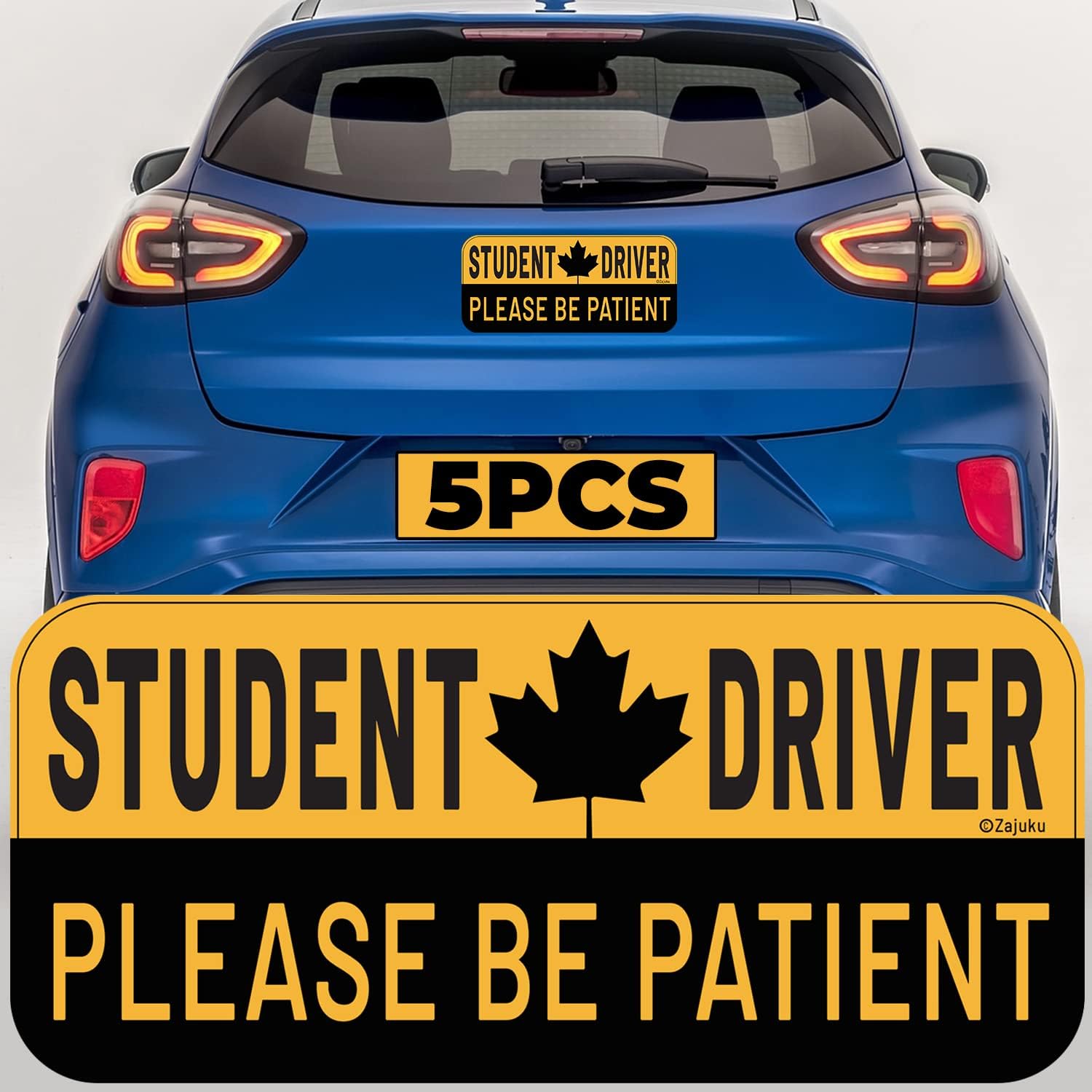 5 Pcs Student Driver Stickers for Car,8.7"x4" Student Driver Please Be ...
