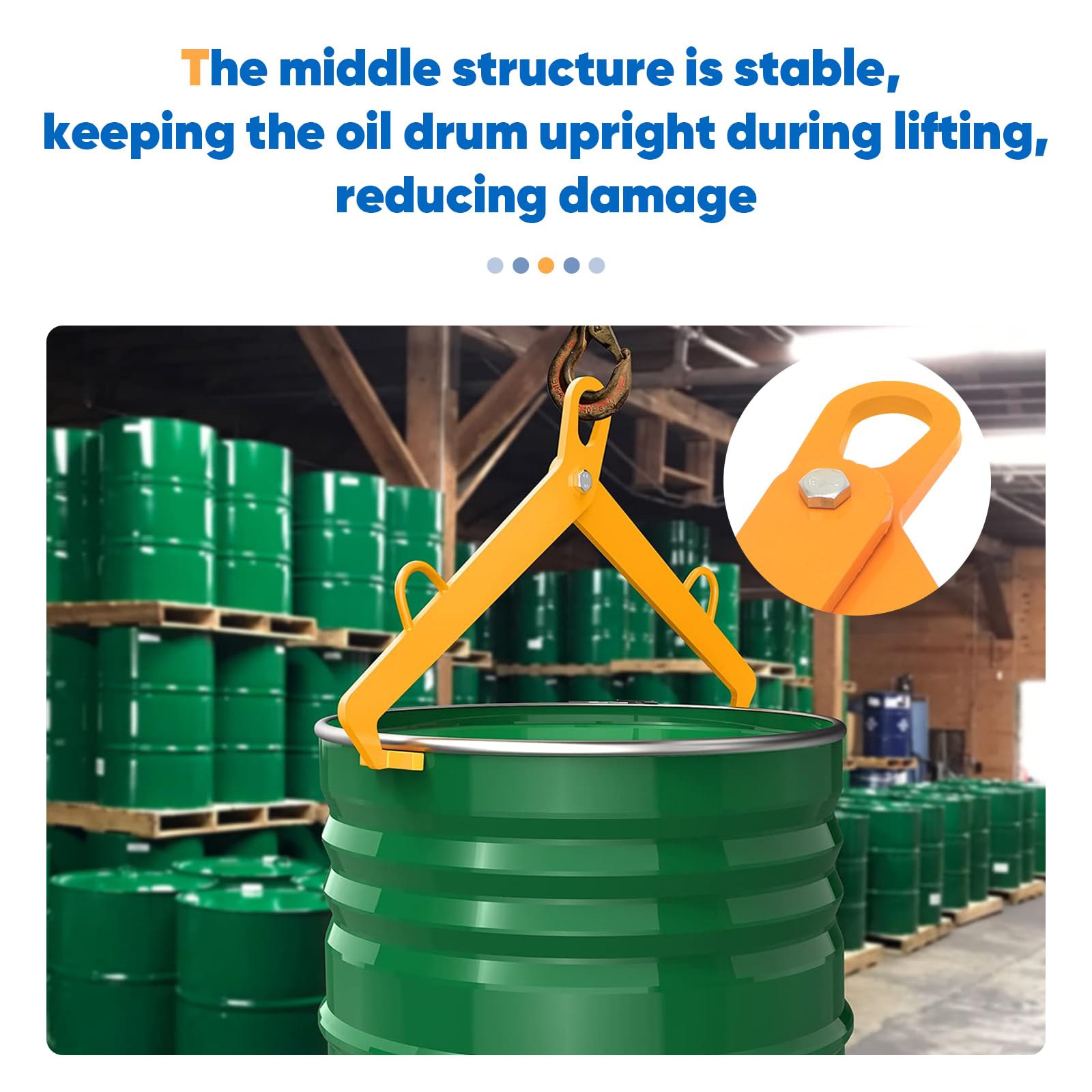Snapklik.com : Drum Lifting Clamp C Type, 1100LBS Load Capacity ...