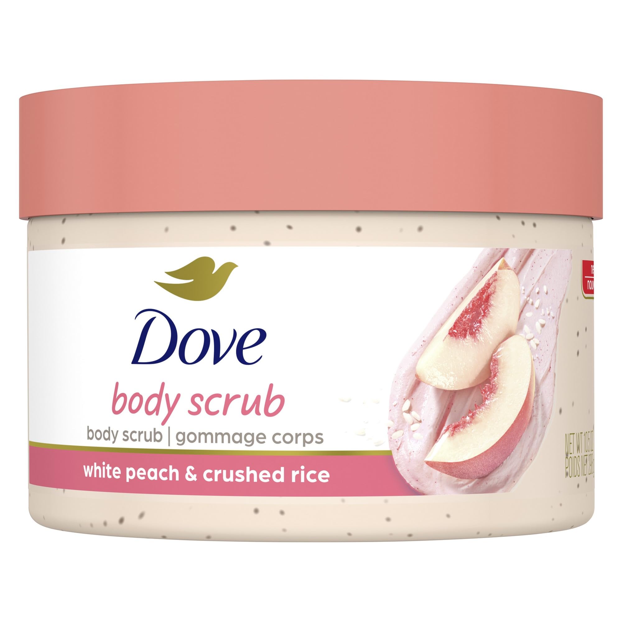 Dove Body Scrub for Silky Smooth Skin White Peach & Crushed Rice ...