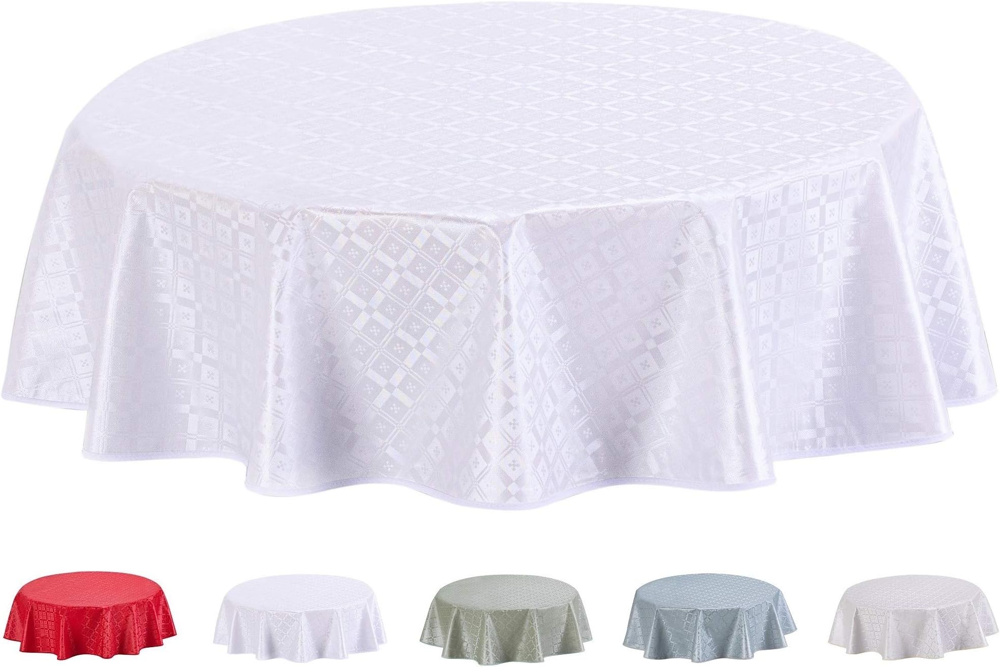 Home Direct Round Oilcloth PVC Wipe Clean Tablecloth Table Cover 140cm ...