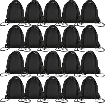 DAJAVE 20 Pcs 34x43cm Drawstring Bag Pull String Backpack, PE Bags ...