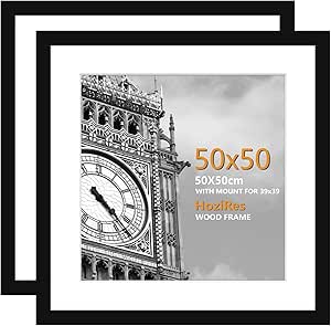 HoziRes 50cm x 50cm Frame Square Picture Frames, Set of 2 Wooden ...