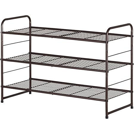 Amazon.com: Simple Trending 3-Tier Stackable Shoe Rack, Expandable ...