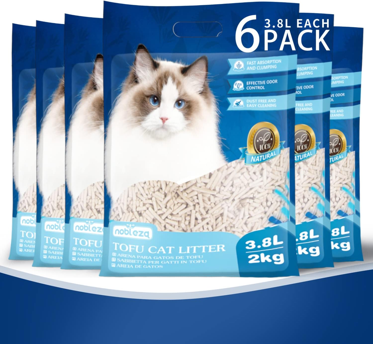 Croci Tofu Clean Litter 10 l – klumpende Katzenstreu, biologisch ...