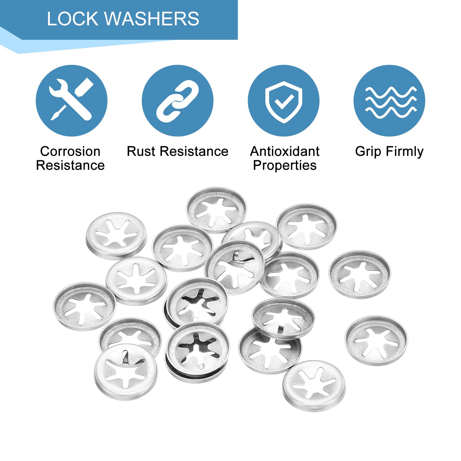 Industrial Washers 25mm OD 30Pcs M12 Bearing Clamp Washers - 304 ...
