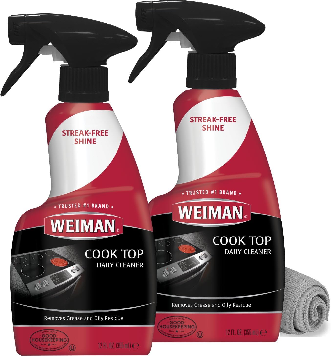 Amazon.com: Weiman Ceramic & Glass Cooktop Cleaner, 3 Count, 2 Pack ...