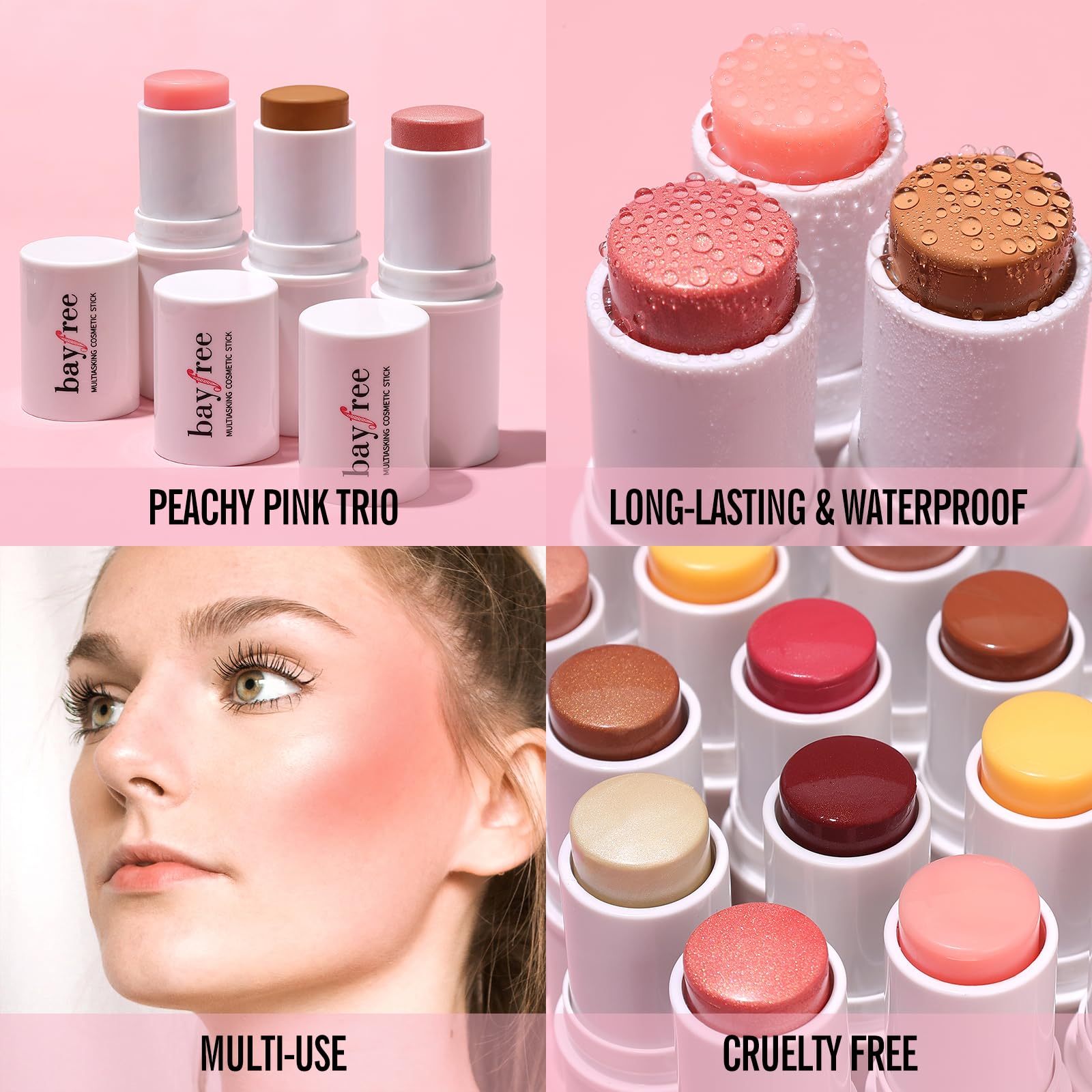 Snapklik.com : Multi Stick Trio Face Makeup, Cream Blush Stick For ...