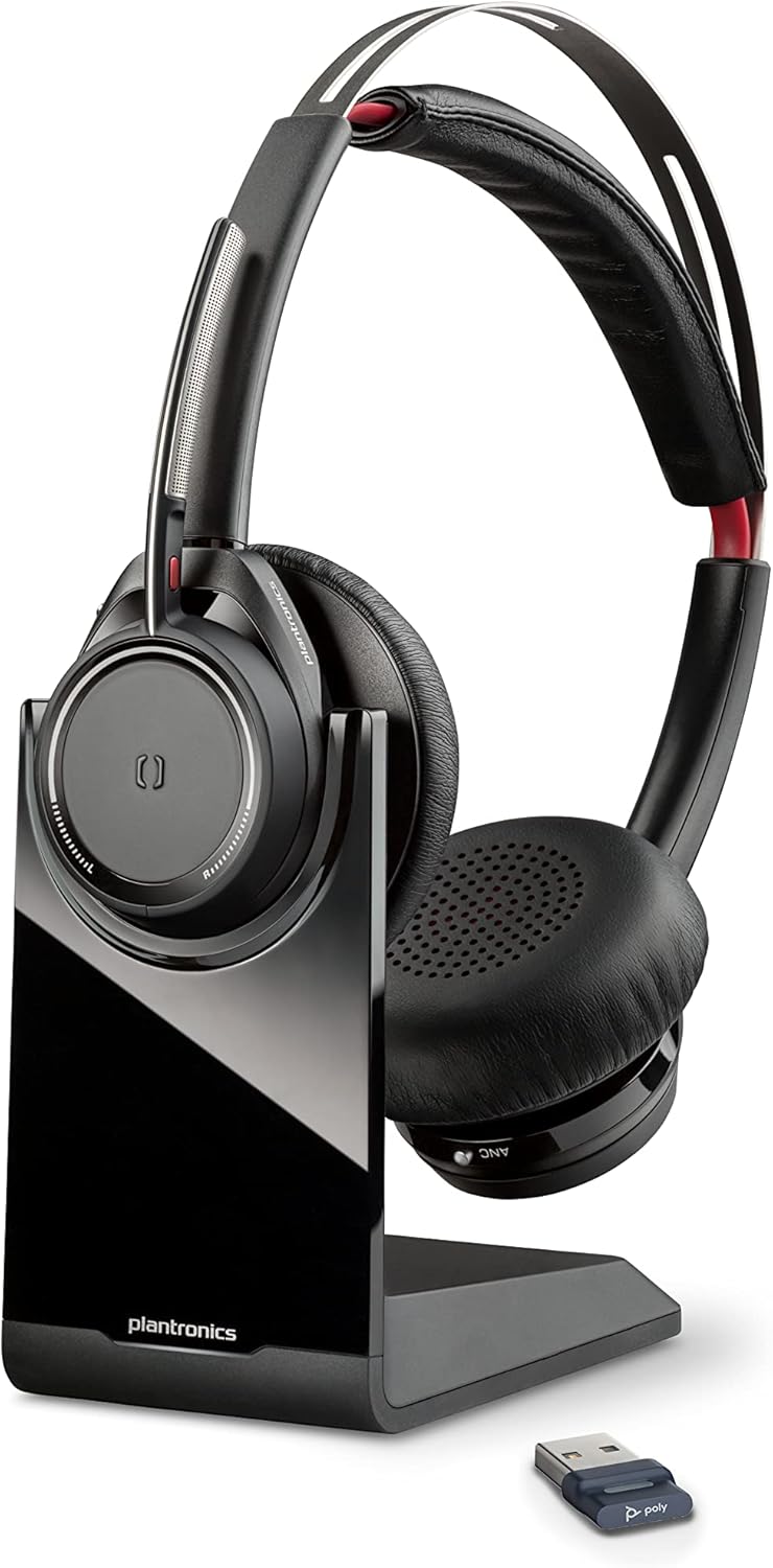 Poly Voyager Focus UC casque sans fil + station de charge (Plantronics ...