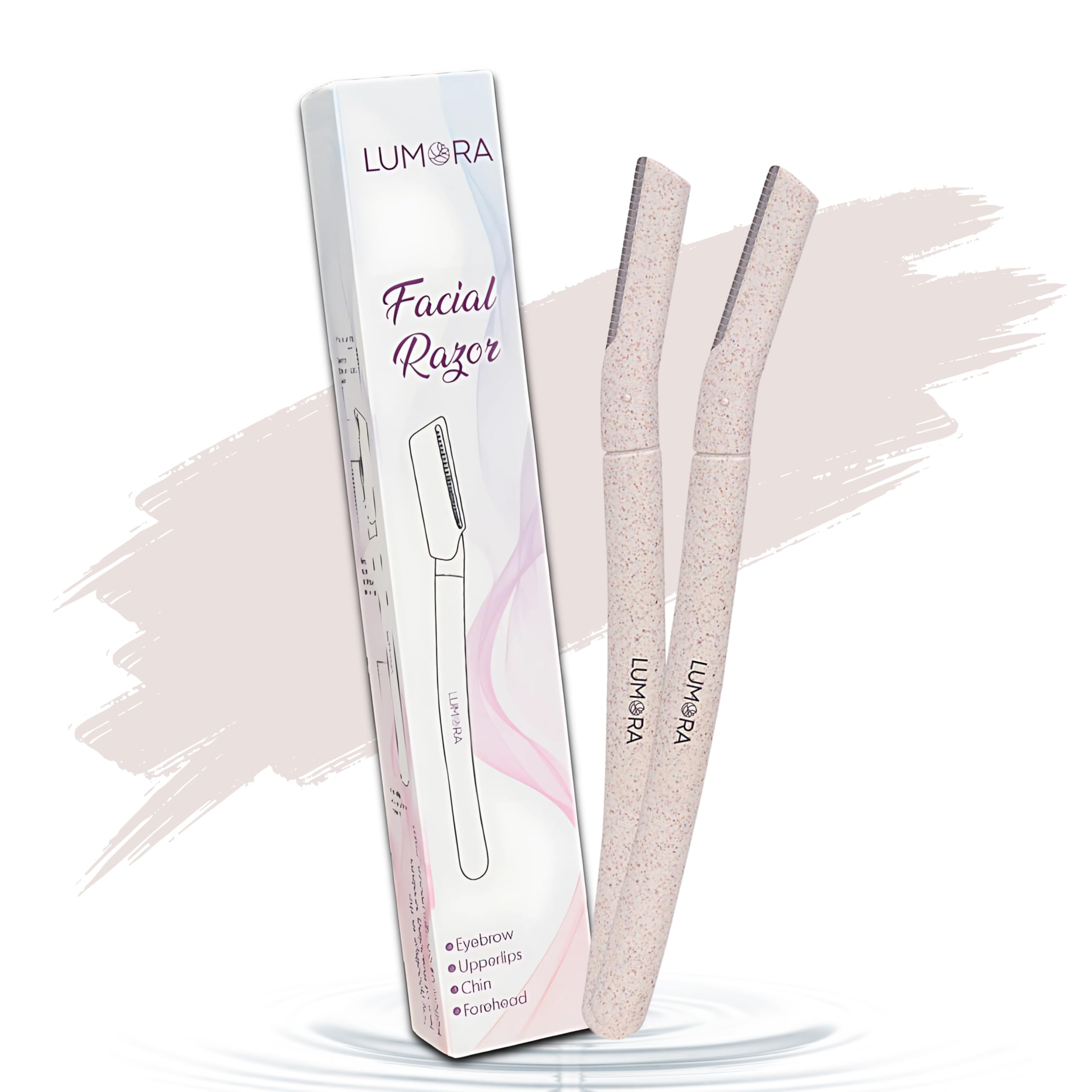 Lumora Facial Razor for Women - Pack Of 2 | Ideal for Eyebrows, Upper ...