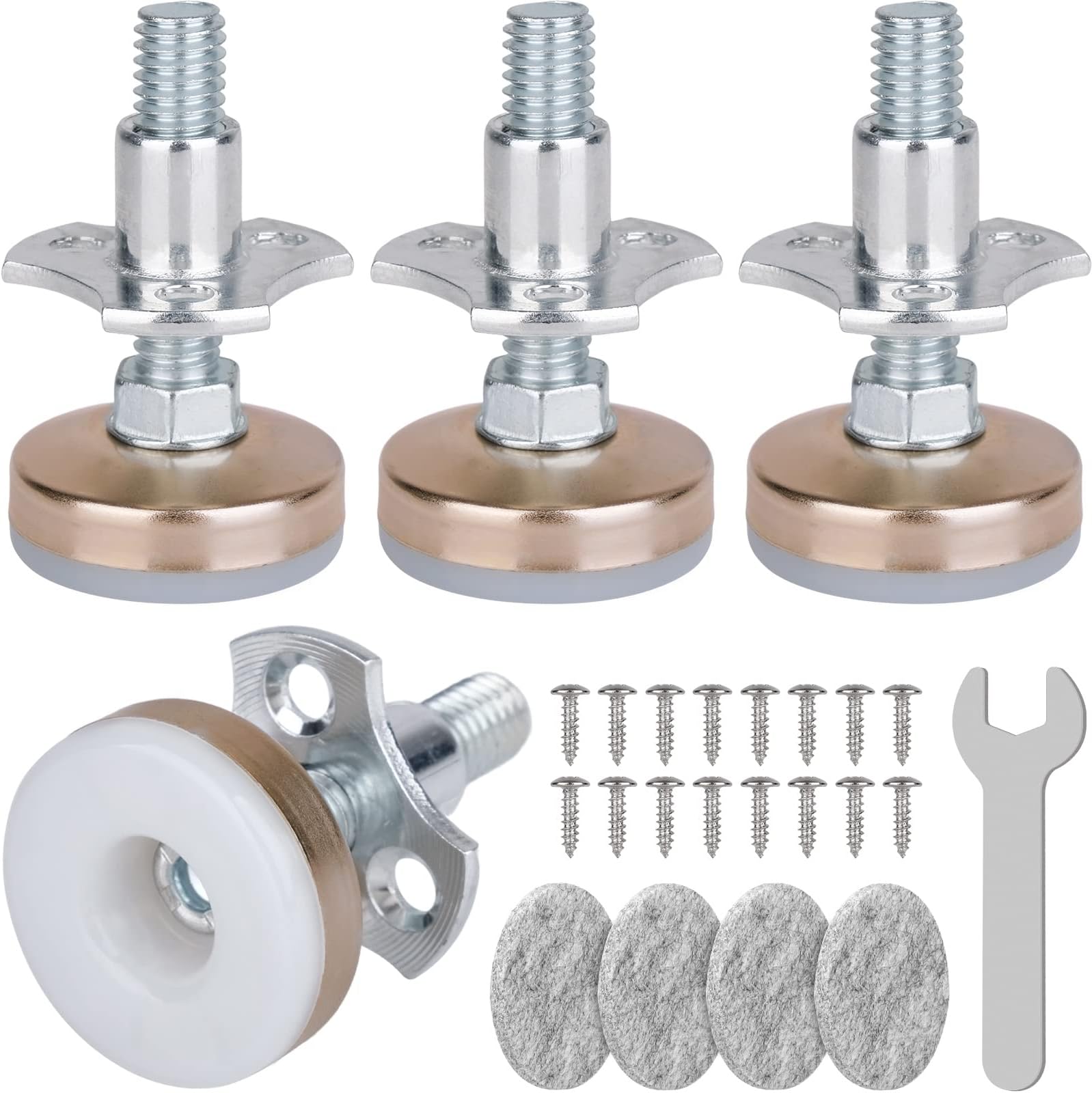 Amazon.com: Heavy Duty Furniture Levelers 3/8''-16 Thread w/ T-Nut Kit ...