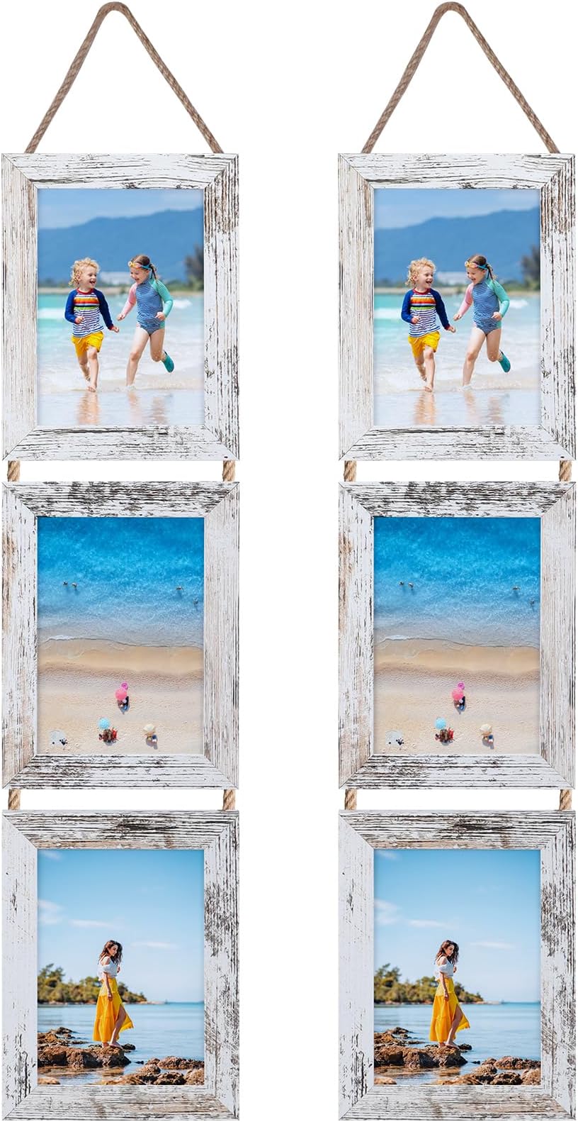 EYMPEU 2 Birch Woodgrain Vertical Lanyard 5X7 Photo Frame : Amazon.co ...