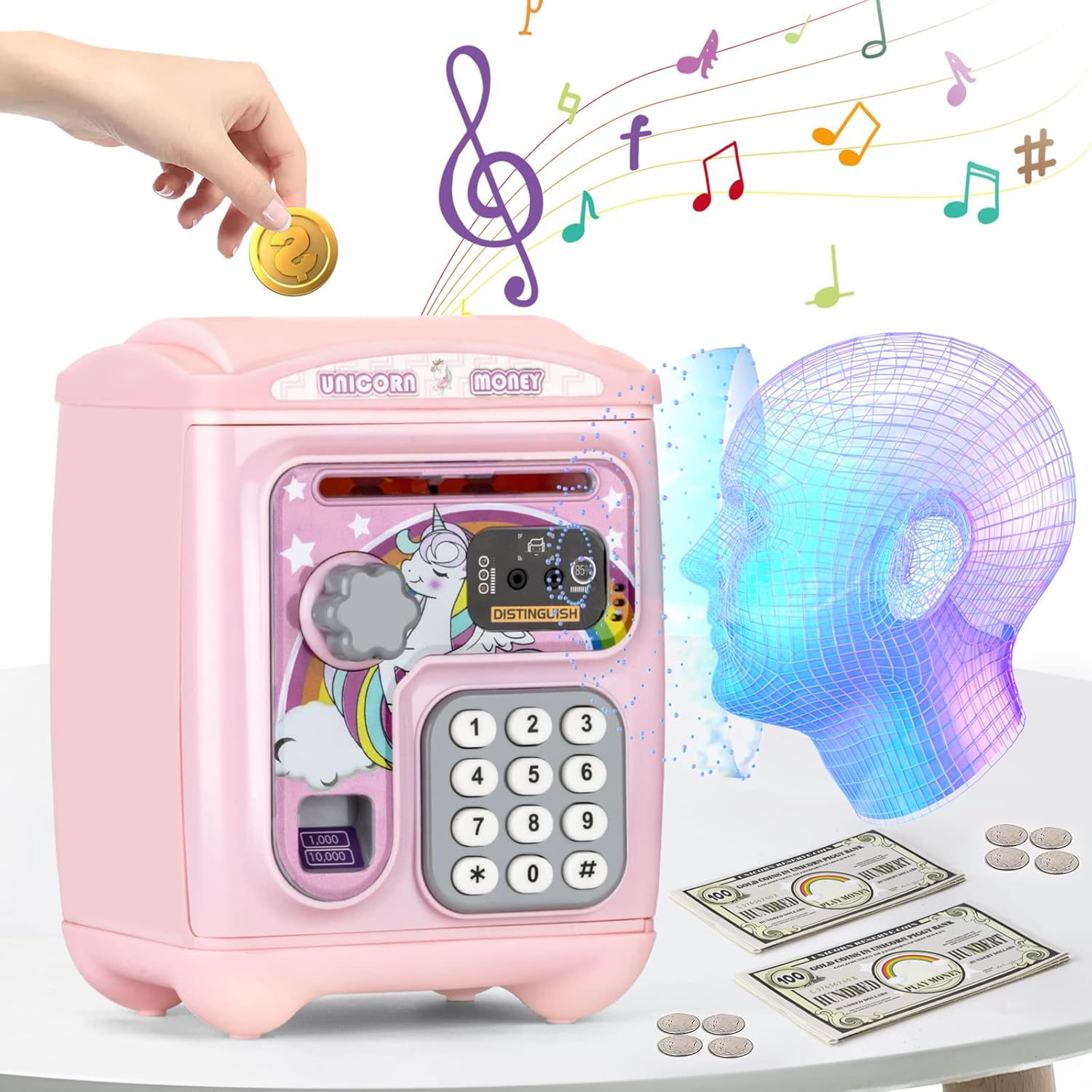 Amazon.com : Visodhm Electronic Piggy Bank for Girls, Unicorn Kids ...