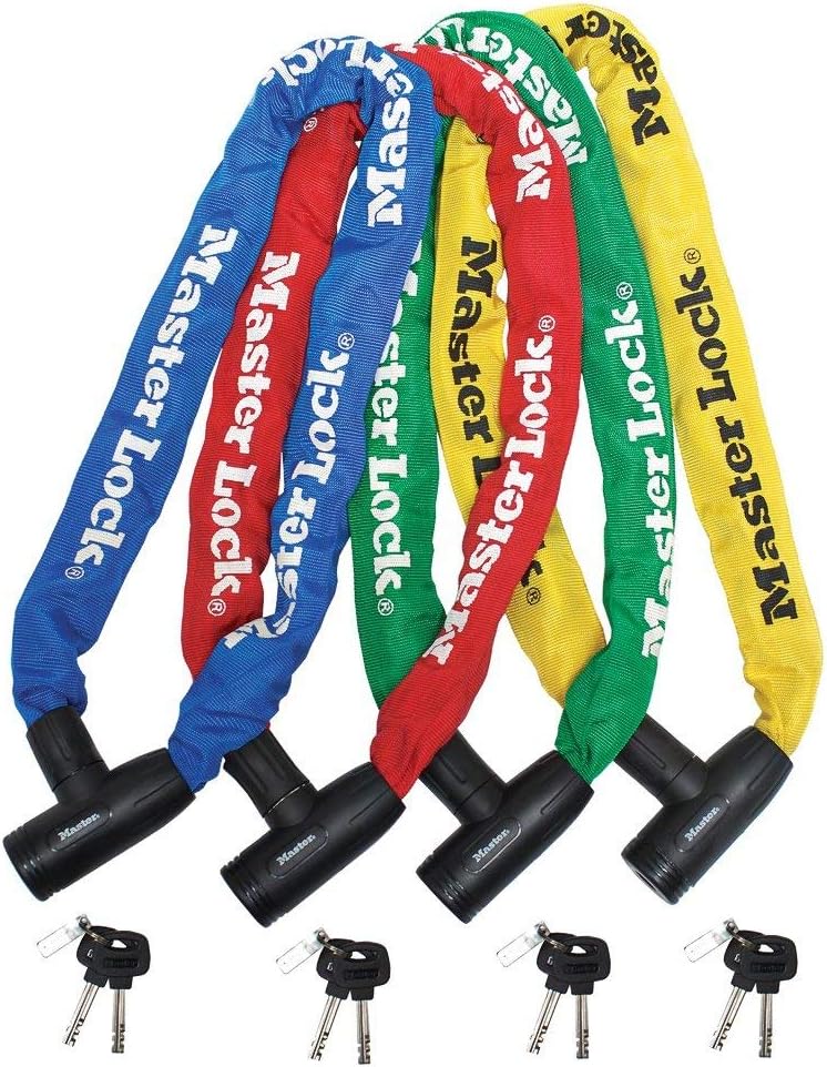 Amazon.com: MASTER LOCK Bike Chain Lock [Key] [90 cm Chain] [Random ...