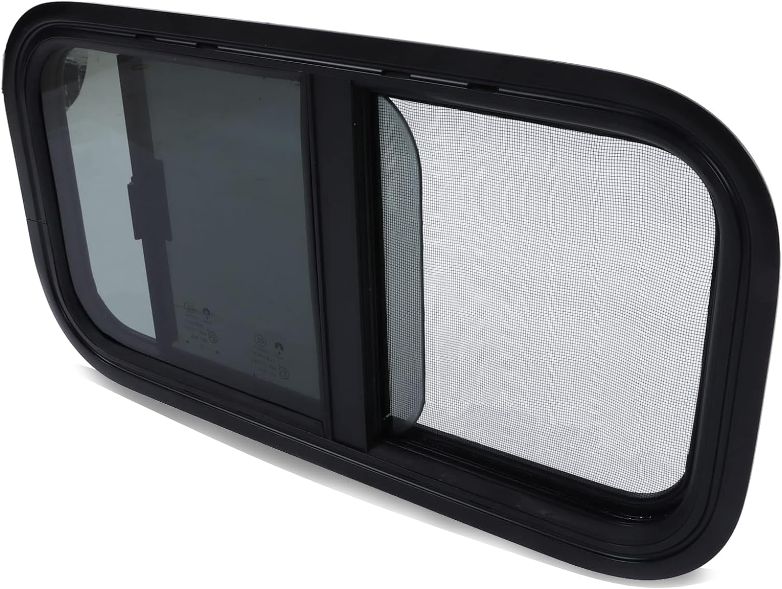 RV Window 24" W X 12" H(600x300mm) w/ Insect&Privacy Screen, Round ...
