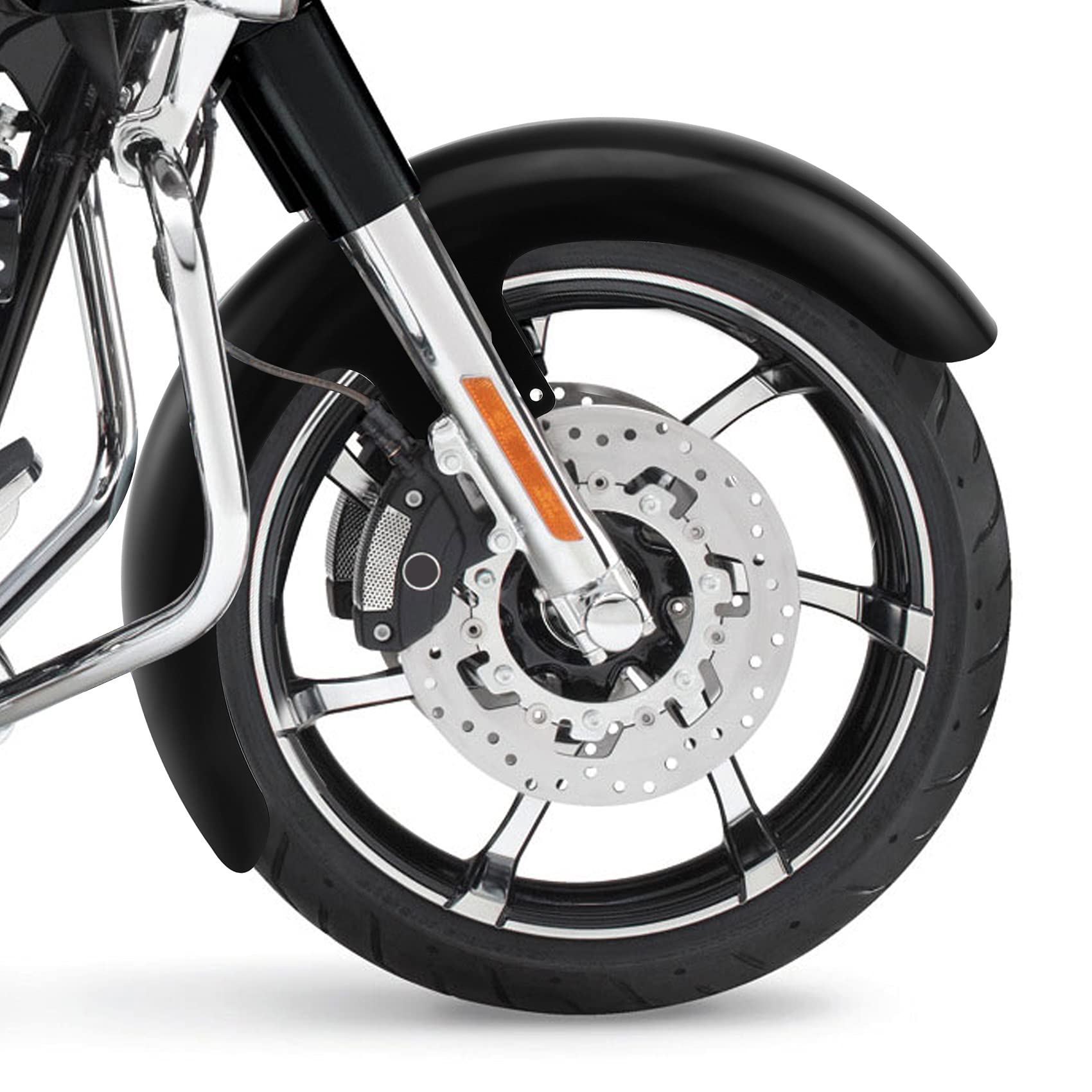 Harley Front Fender SLMOTO Gloss Black Front Fender For Harley Touring ...